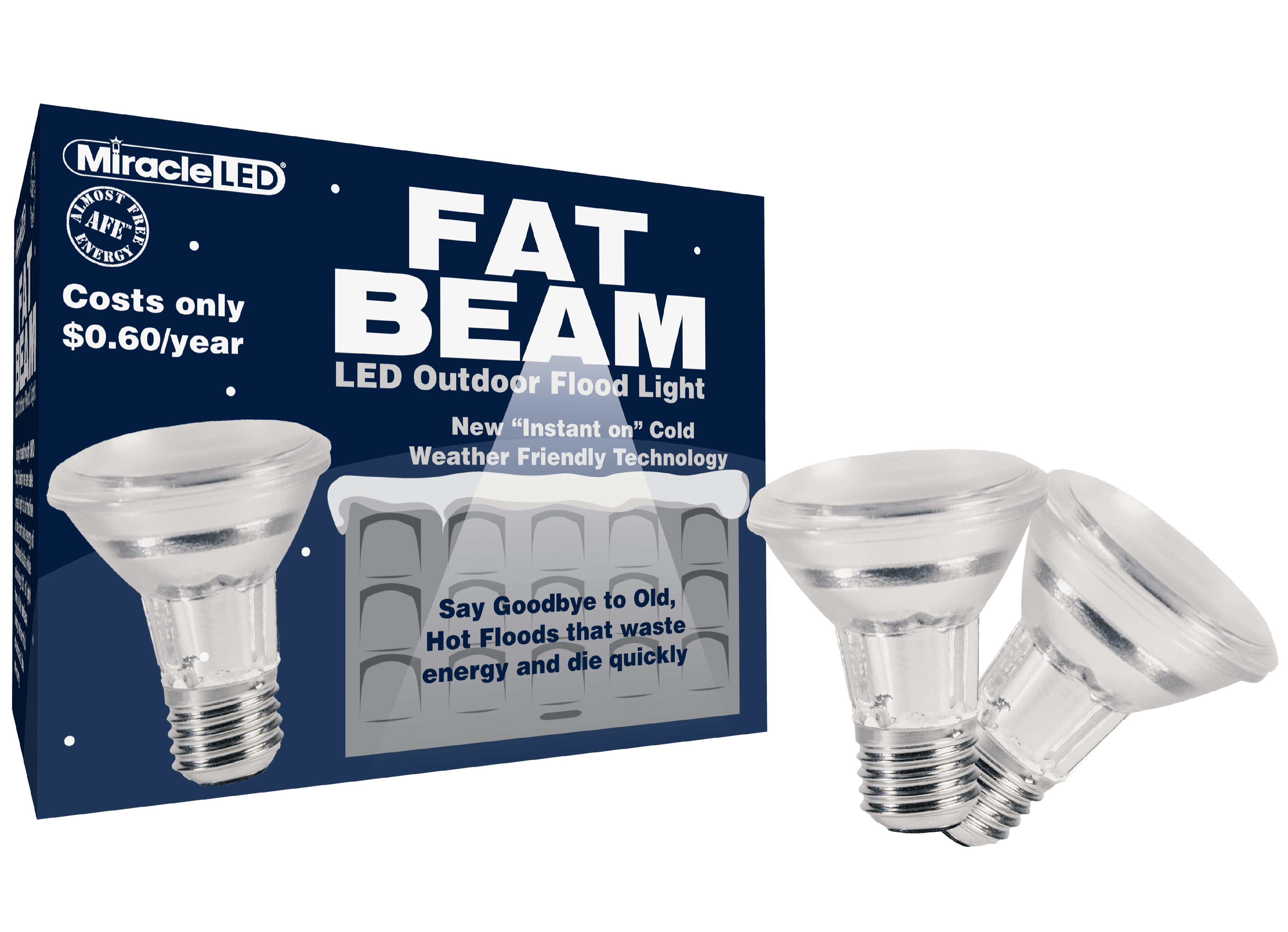 Miracle LED Wide Angle LED Flood Light Security Bulb 2-Pack 604388 ...