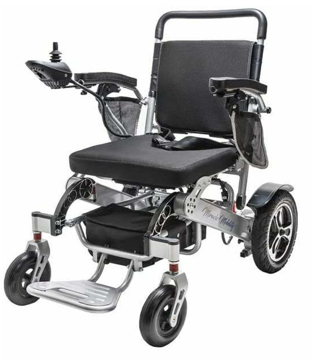 Lightweight Foldable Electric Wheelchair, Medical Mobility Aid 4 Wheel ...