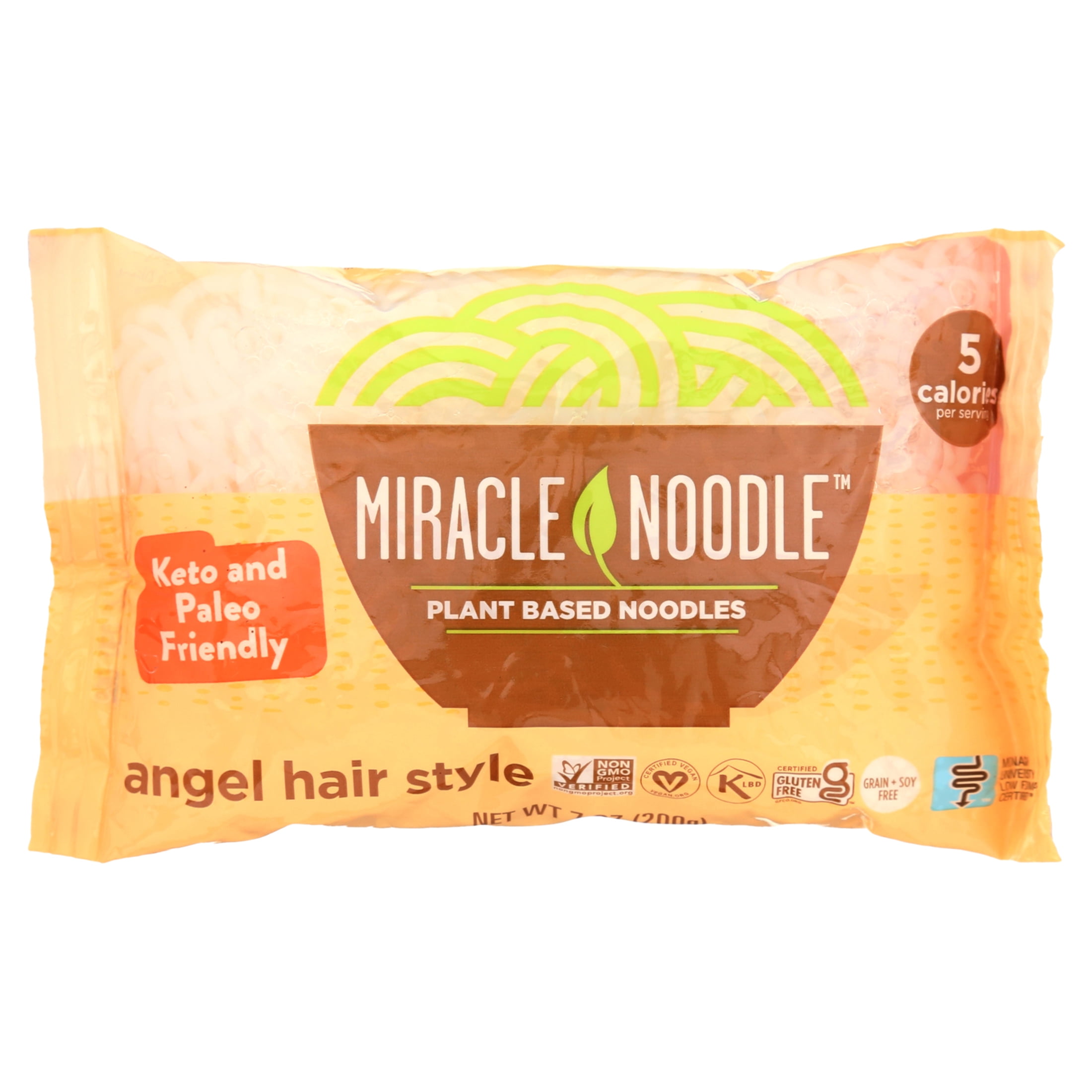 Miracle Noodle Angel Hair Pasta - Plant Based Shirataki Noodles, Konjac ...