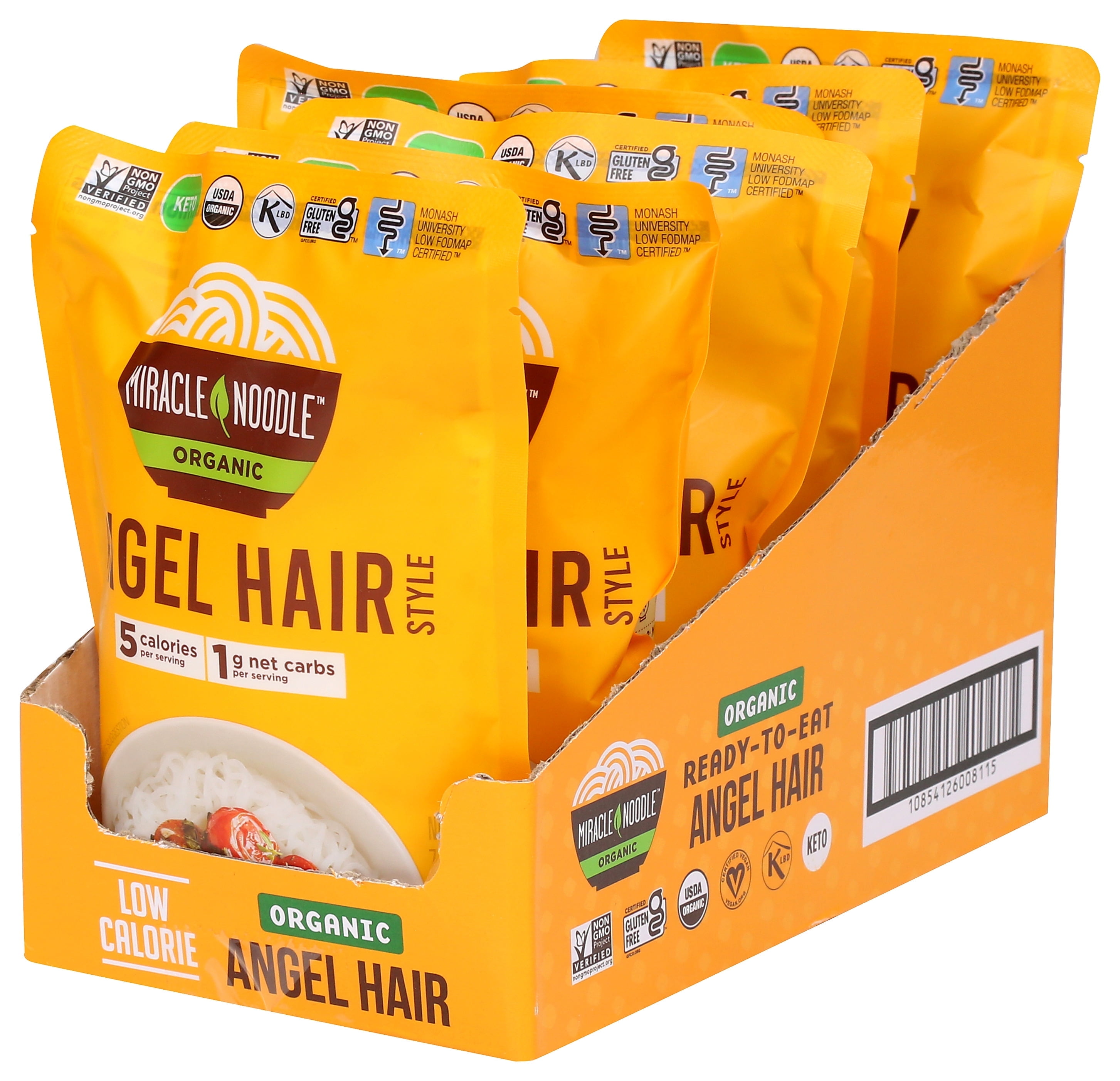 Miracle Noodle Organic Ready to Eat Angel Hair 7 oz (Pack of 6 ...