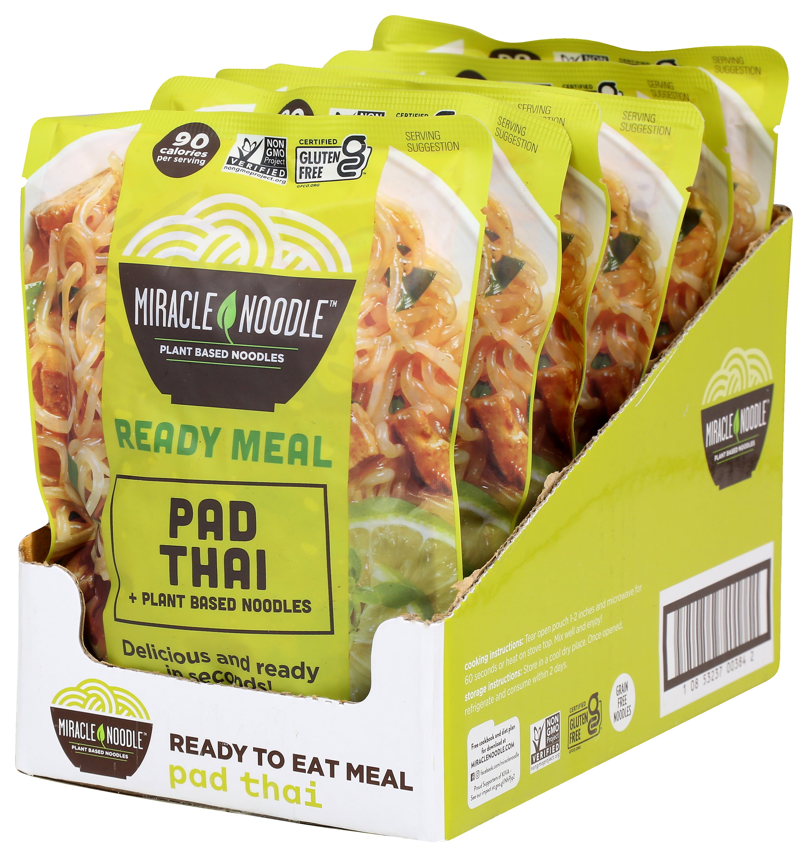 Miracle Noodle Ready to Eat Meal Pad Thai 9.9 oz (Pack of 6) - Walmart.com