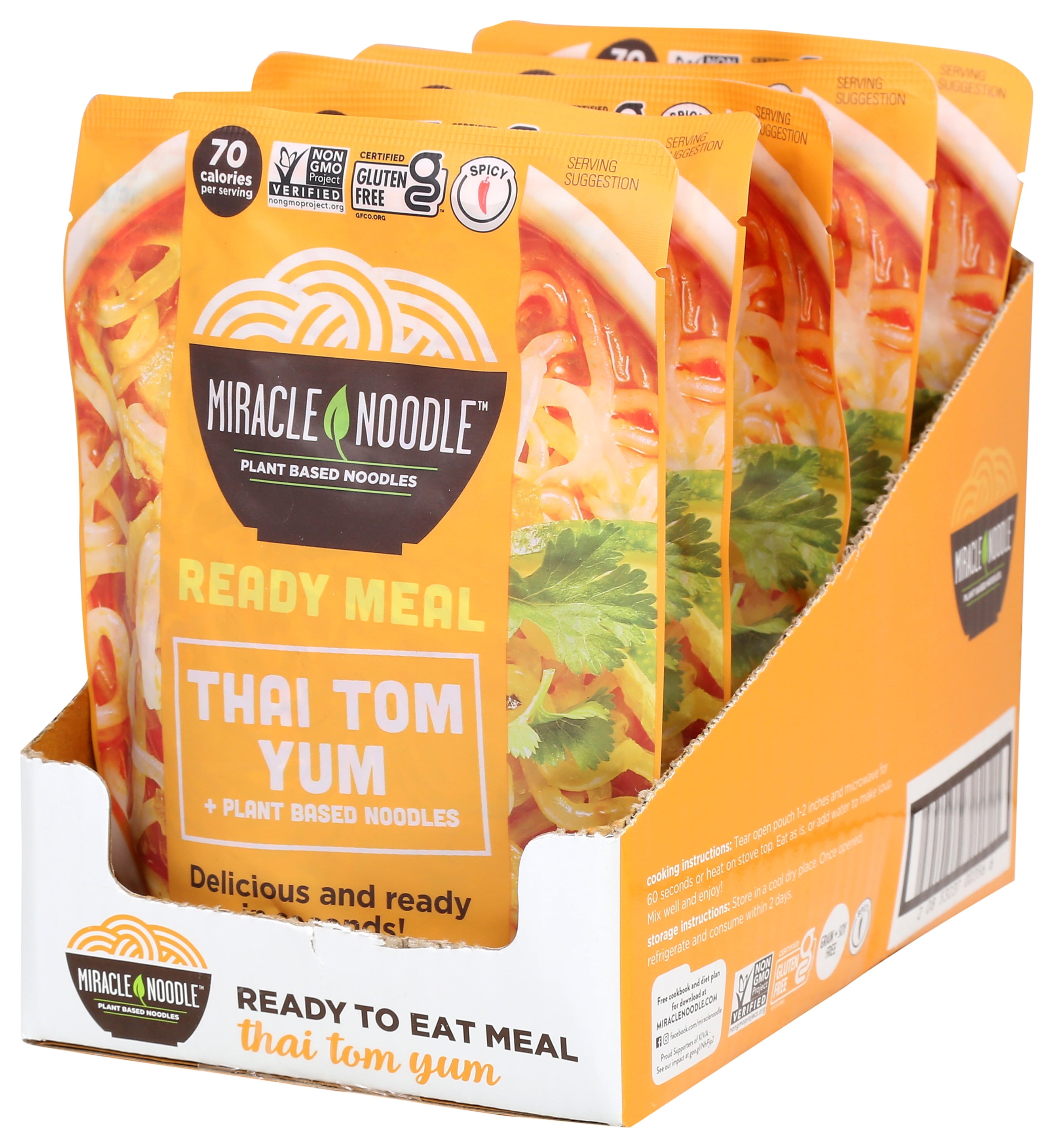 Miracle Noodle Ready to Eat Meal Thai Tom Yum 9.9 oz (Pack of 6 ...