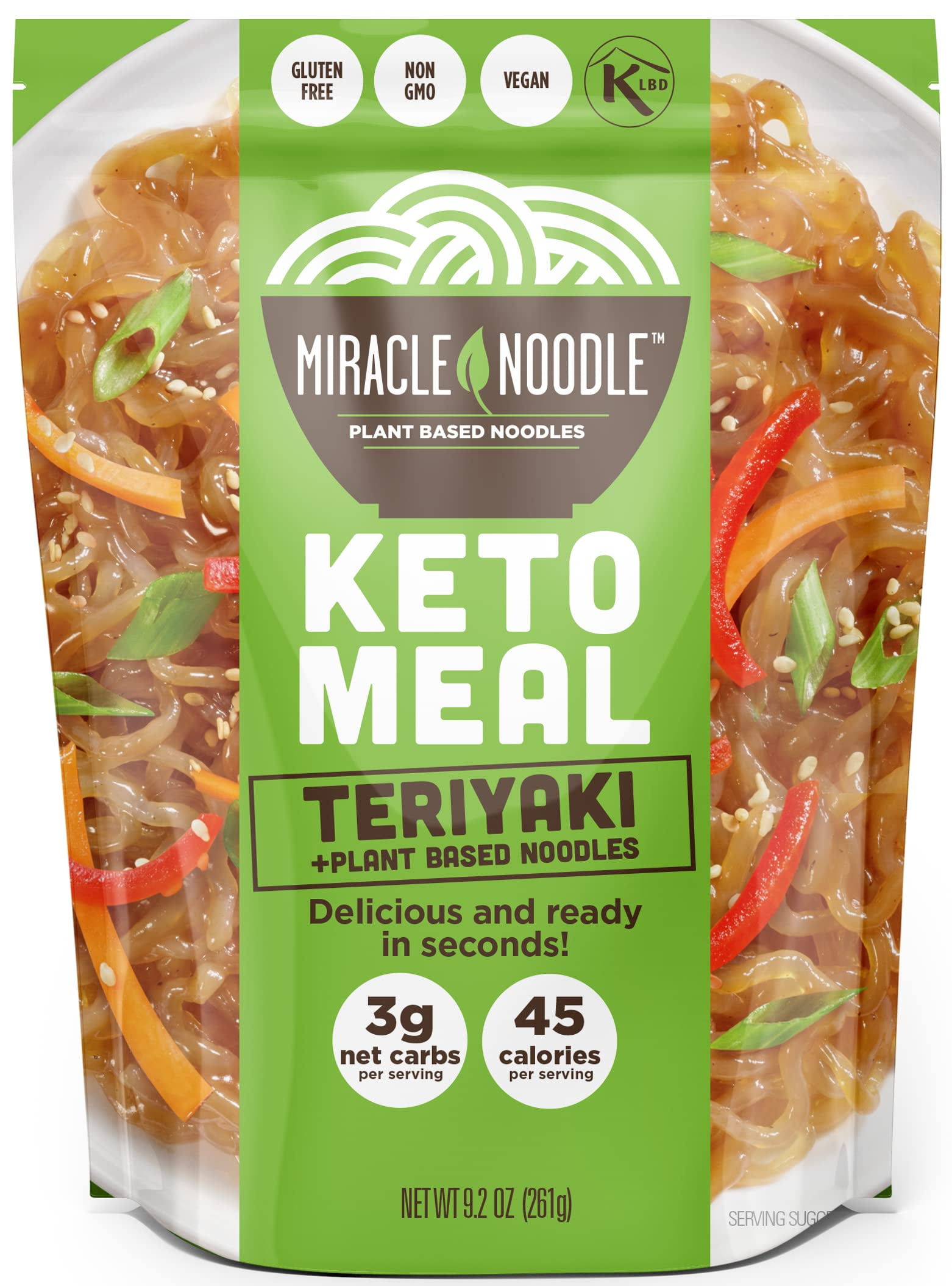 Miracle Noodle Teriyaki Noodles, Vegan, Low Carb, 9.2 Oz, 6-Pack ...