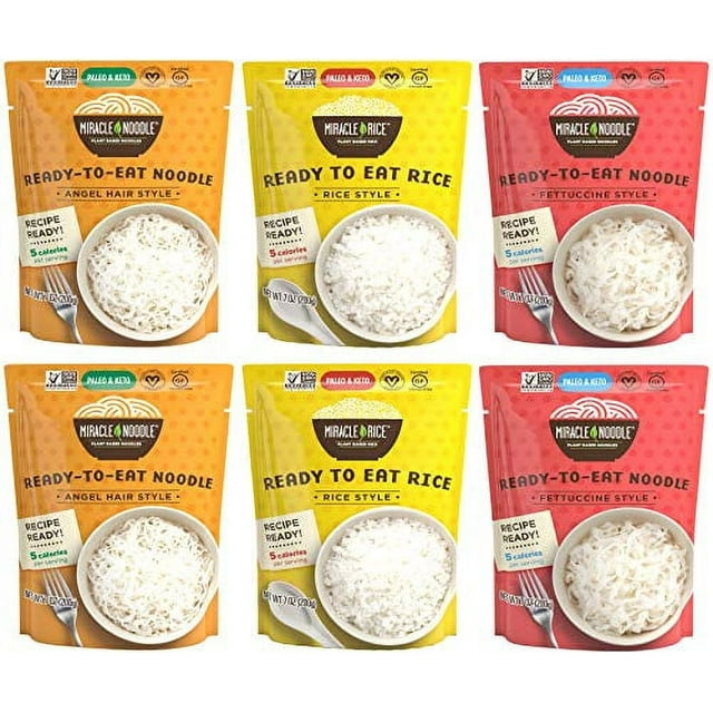Miracle Noodle Variety Pack - Pre-Cooked, Gluten Free, Keto, Low Carb ...