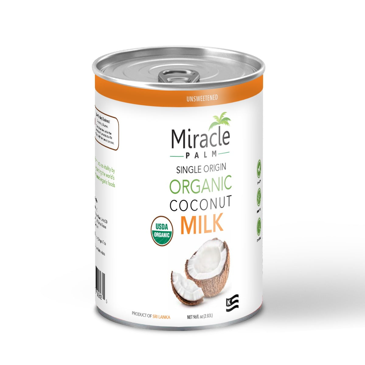 Miracle Palm Coconut Milk Unsweetened - Coconut Milk Canned ...