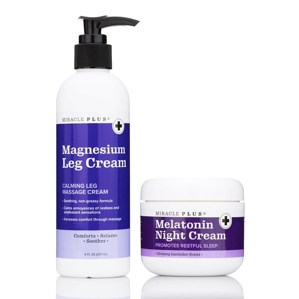 Miracle Plus Melatonin Cream & Restless Leg Cream Set 8 fl oz - Walmart ...