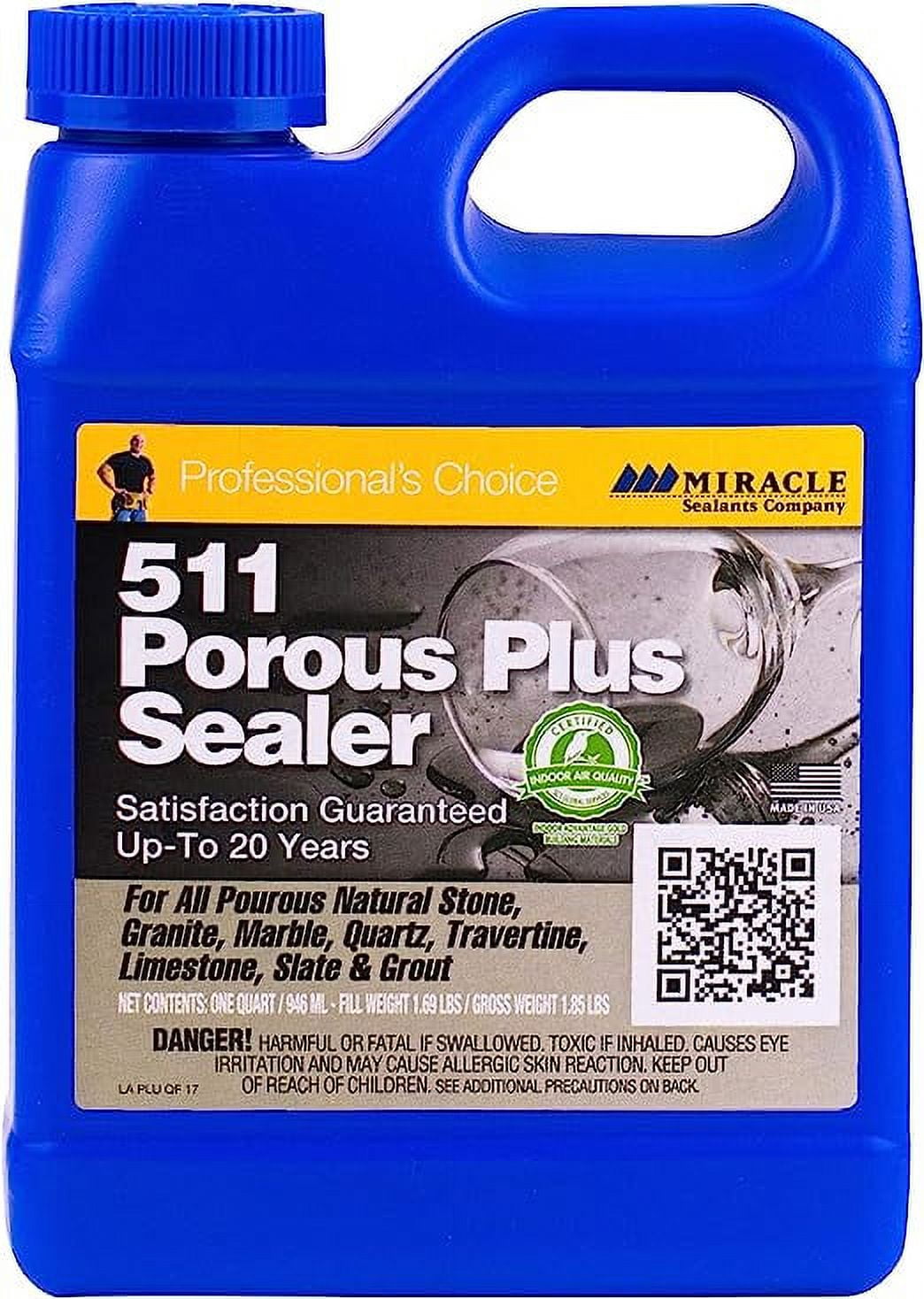 Miracle Sealants Porous Plus Sealer Quart Clear Water Stain and Slip ...