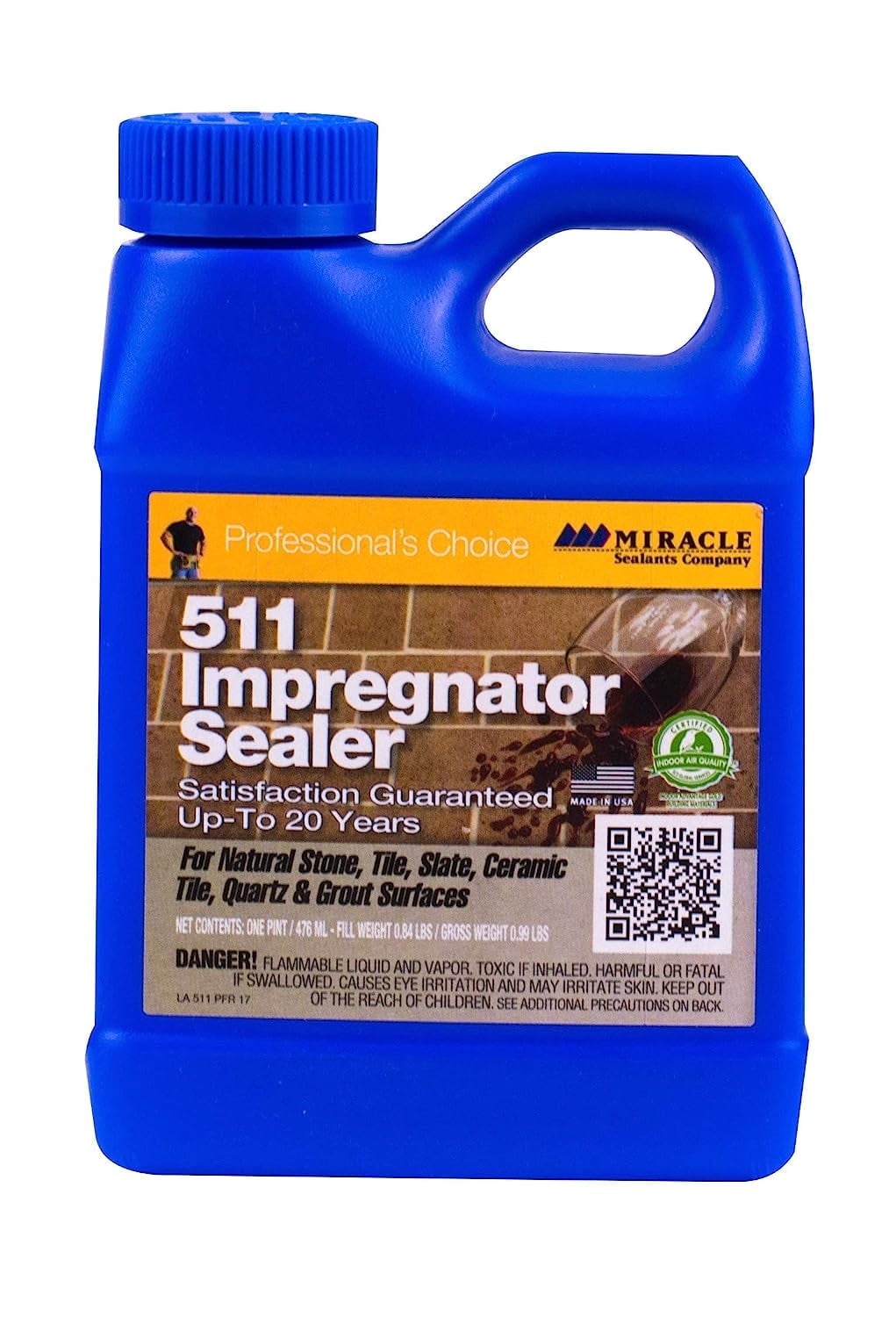 Miracle Sealants 511 Impregnator Sealer, Clear Pint, Penetrating Tile ...