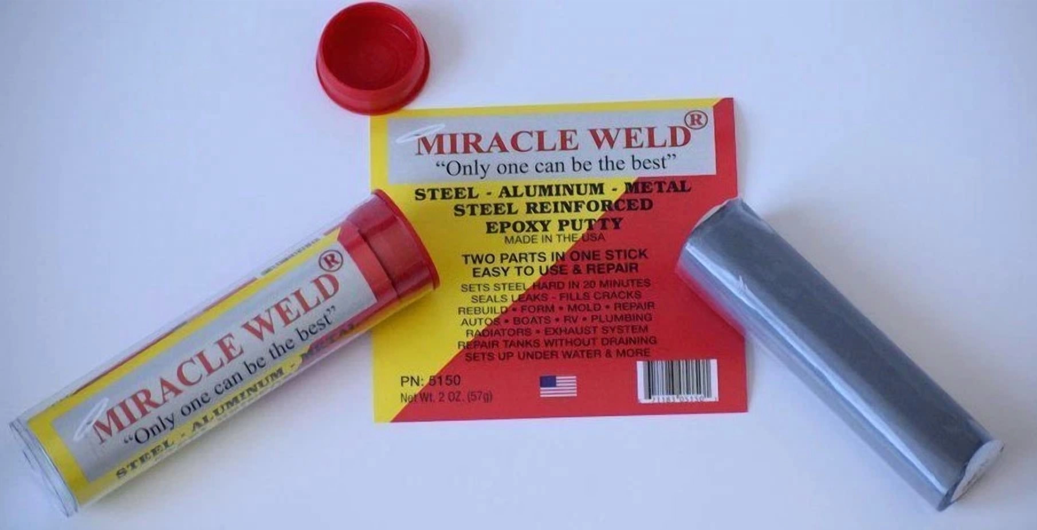 Miracle Weld Steel Aluminum Epoxy Putty Gas Fuel Tank Radiator Exhaust ...
