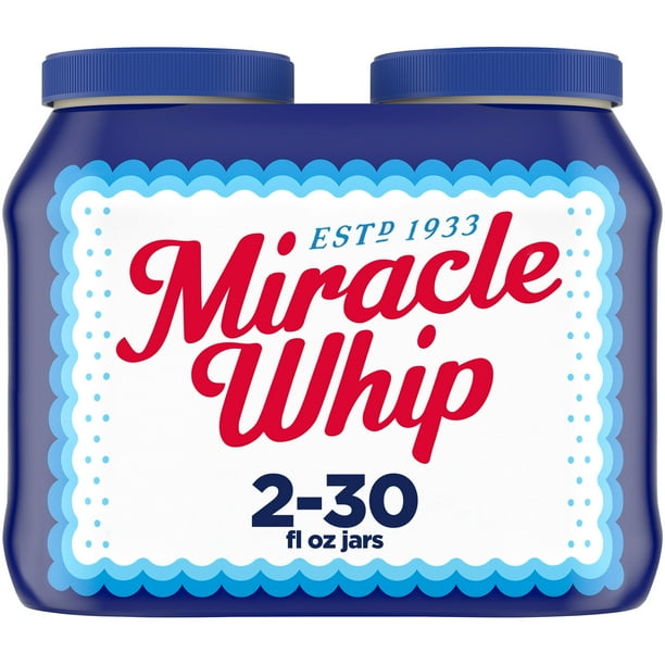 Miracle Whip Reduced Fat Original Dressing, 2 ct Pack, 30 fl oz Jars ...