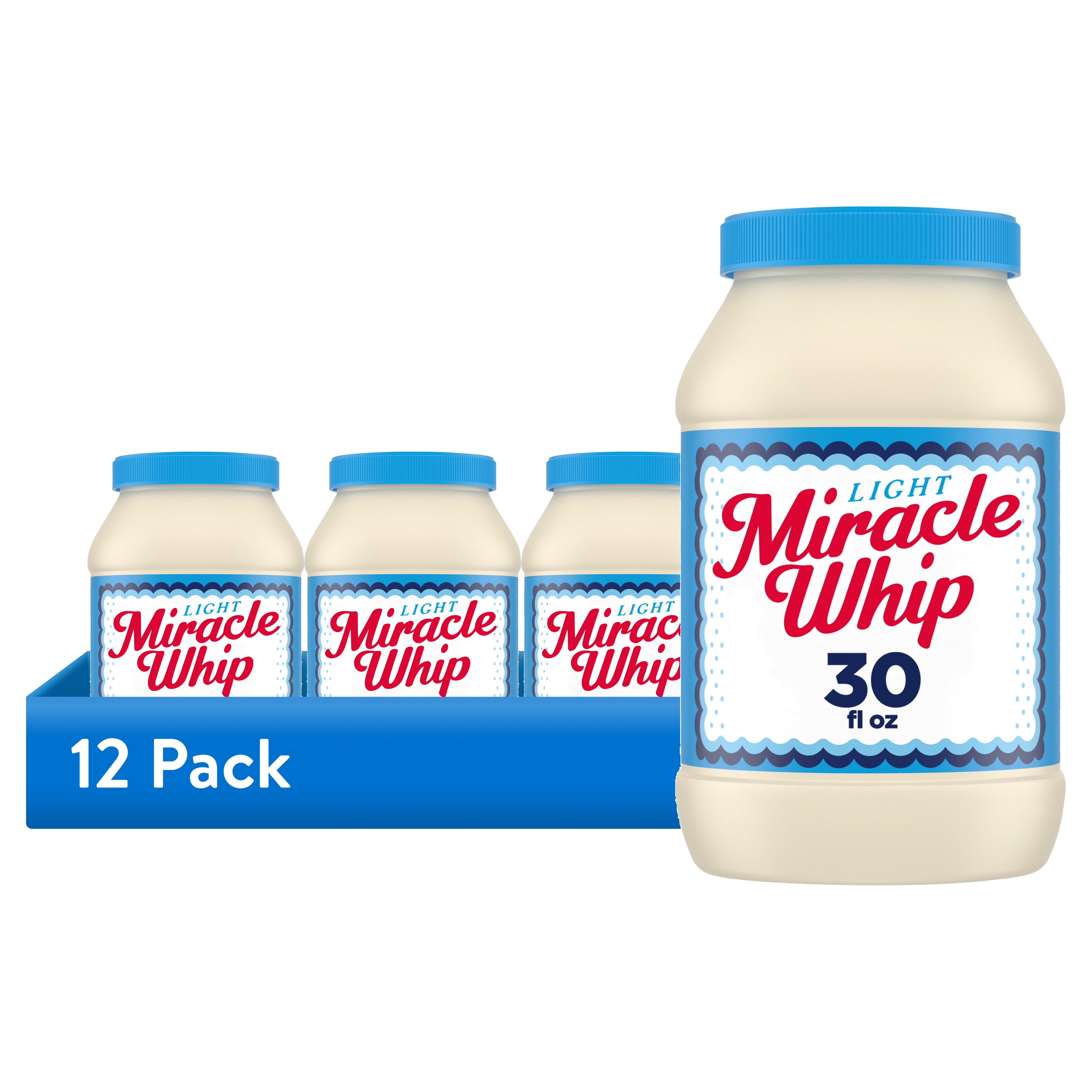 (12 pack) Miracle Whip Light Mayo-like Dressing Jar, 30 fl oz - Walmart.com