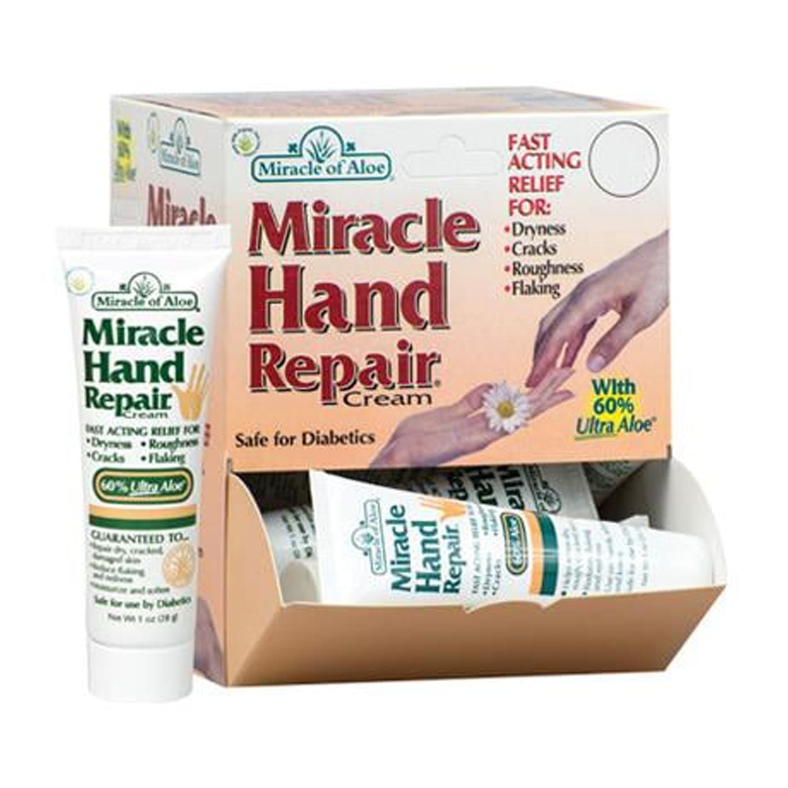 Miracle of Aloe 42391 Hand Repair Cream, 60% Aloe, 1-oz. - Quantity 12 ...