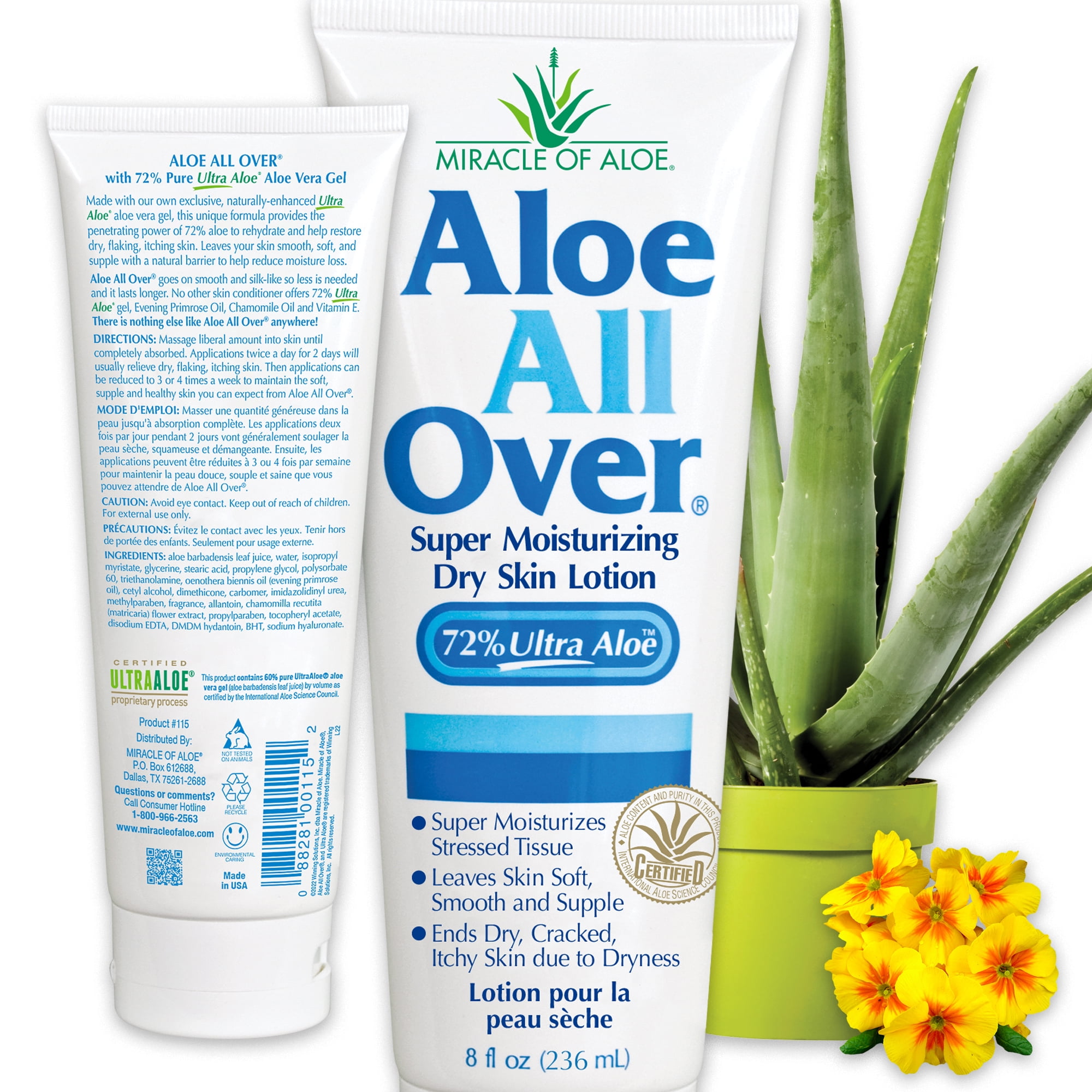 Miracle of Aloe Aloe All Over Super Moisturizing Dry Skin Lotion 8 oz ...