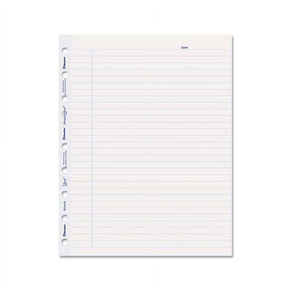 MiracleBind Ruled Paper Refill Sheets 9-1/4 x 7-1/4, White, 50 Sheets ...