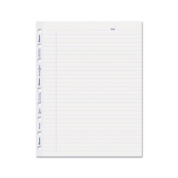 MiracleBind Ruled Paper Refill Sheets 9-1/4 x 7-1/4, White, 50 Sheets ...