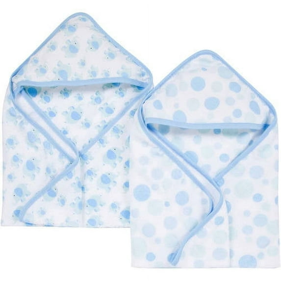 MiracleWare Muslin Cotton Hooded Towels, 2pk - Walmart.com