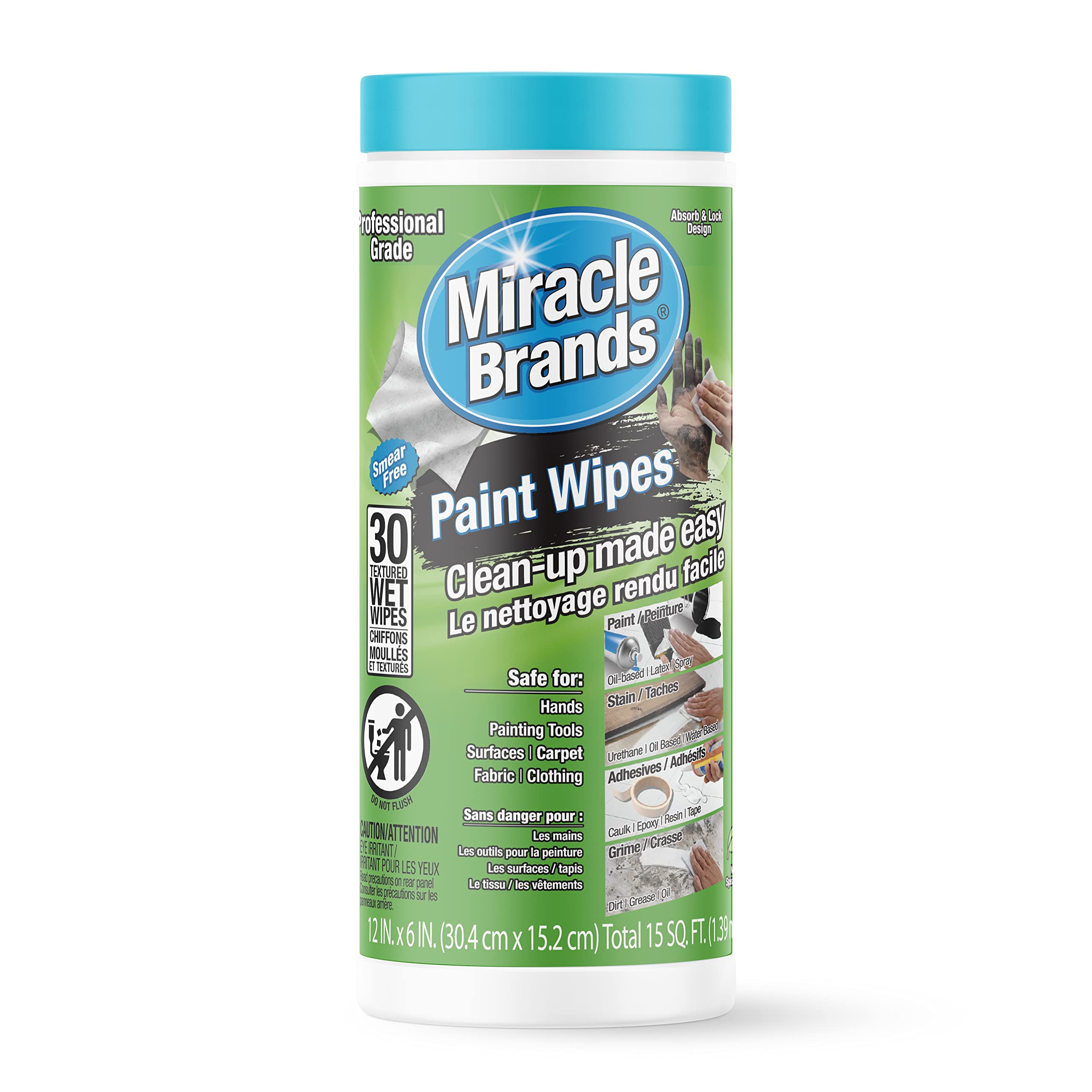 MiracleWipes for Paint Prep & Cleanup, Remove Tough Grime Build-Up, Wet ...