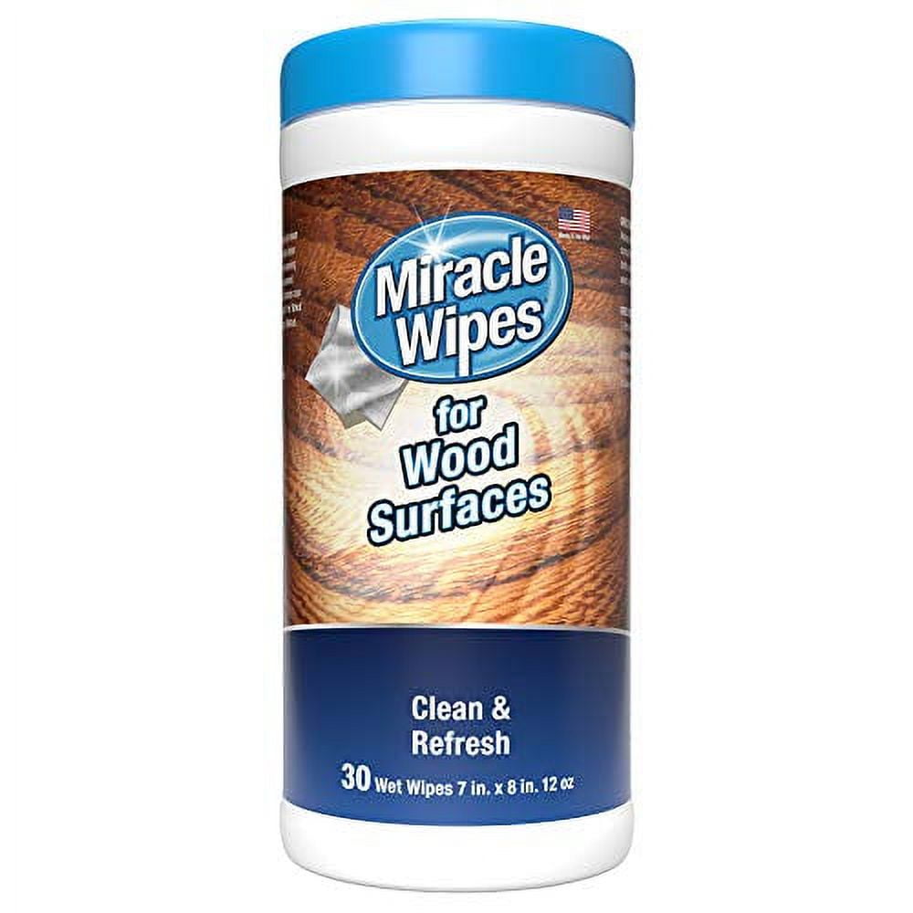 MiracleWipes for Wood Surfaces - Remove Dirt and Grime Buildup - (30 ...