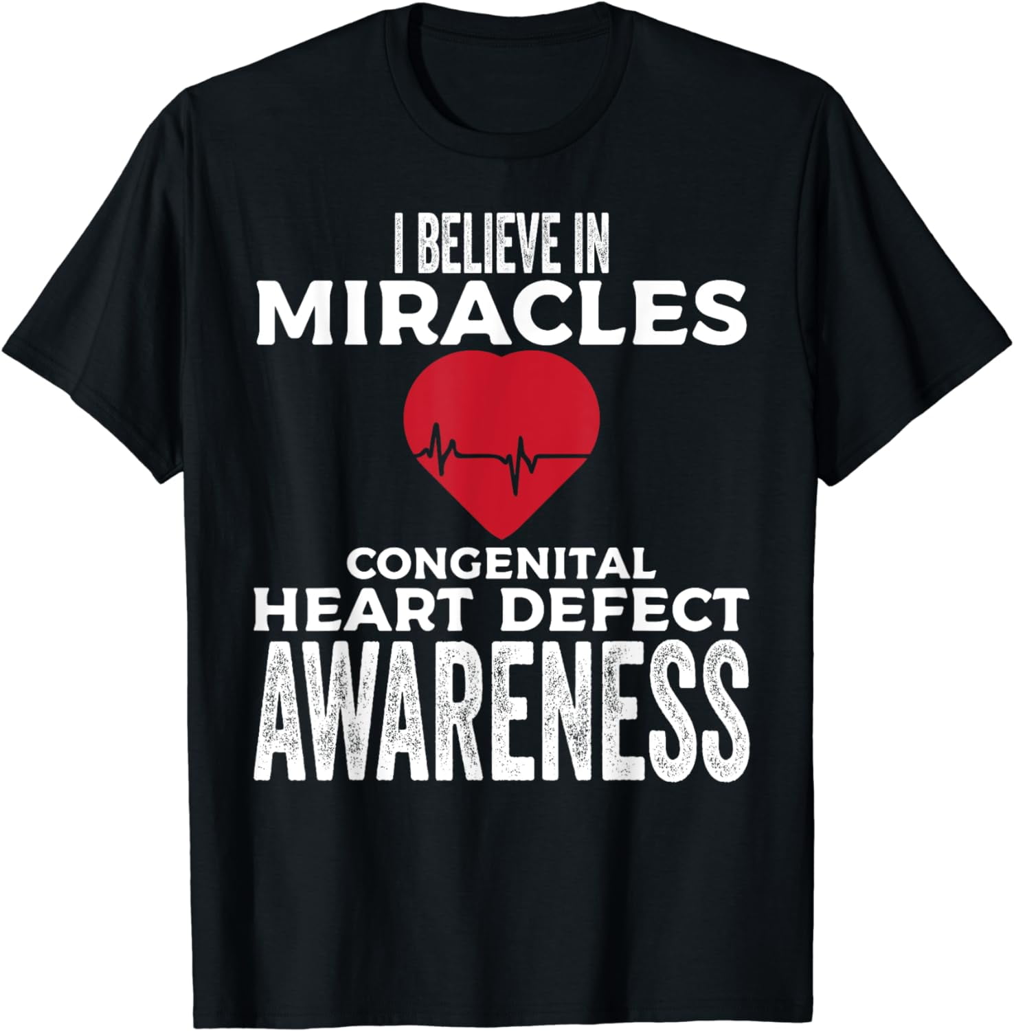 Miracles Congenital Heart Defect Warrior CHD Awareness T-Shirt ...