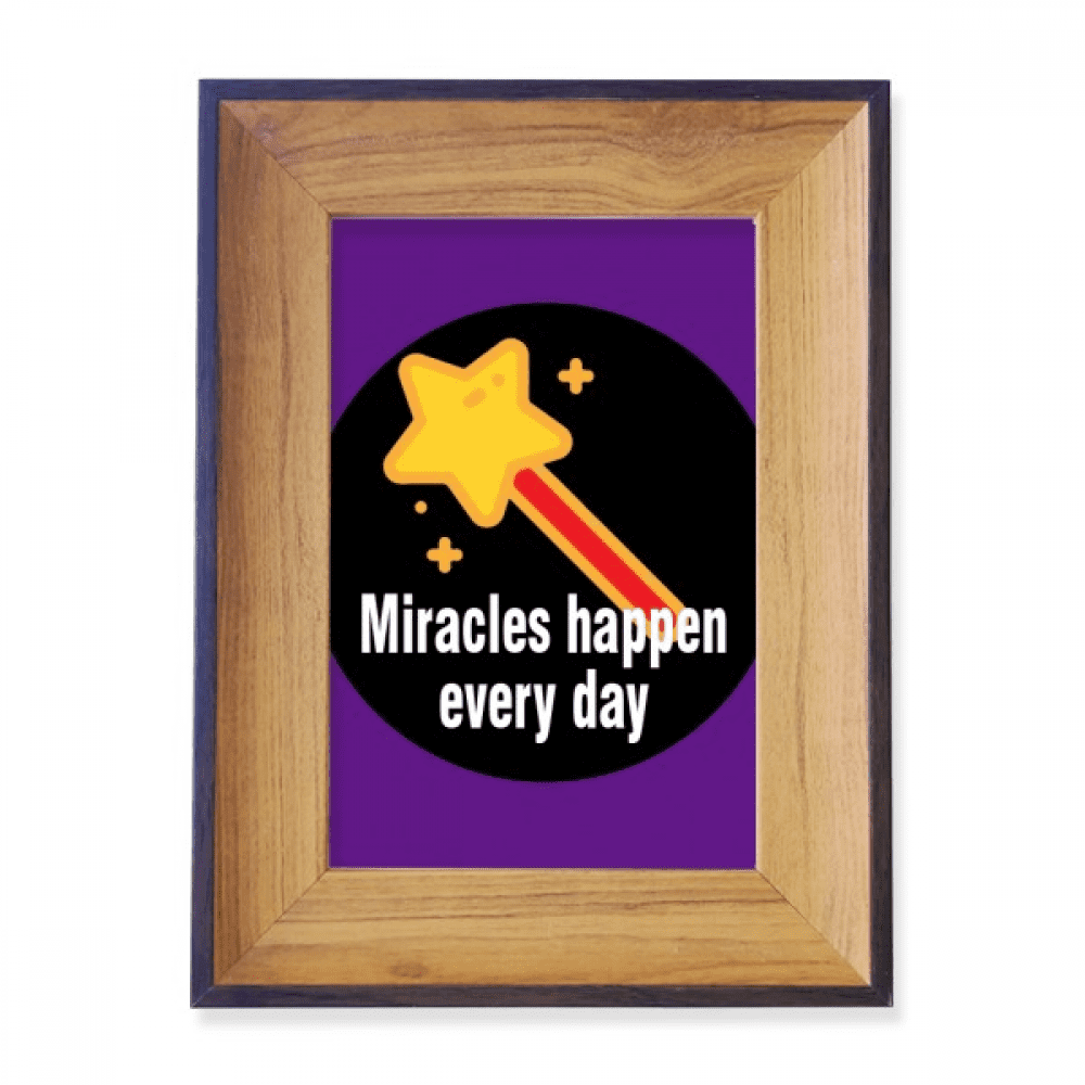 Miracles Happen Every Day Photo Frame Exhibition Display Art Desktop ...