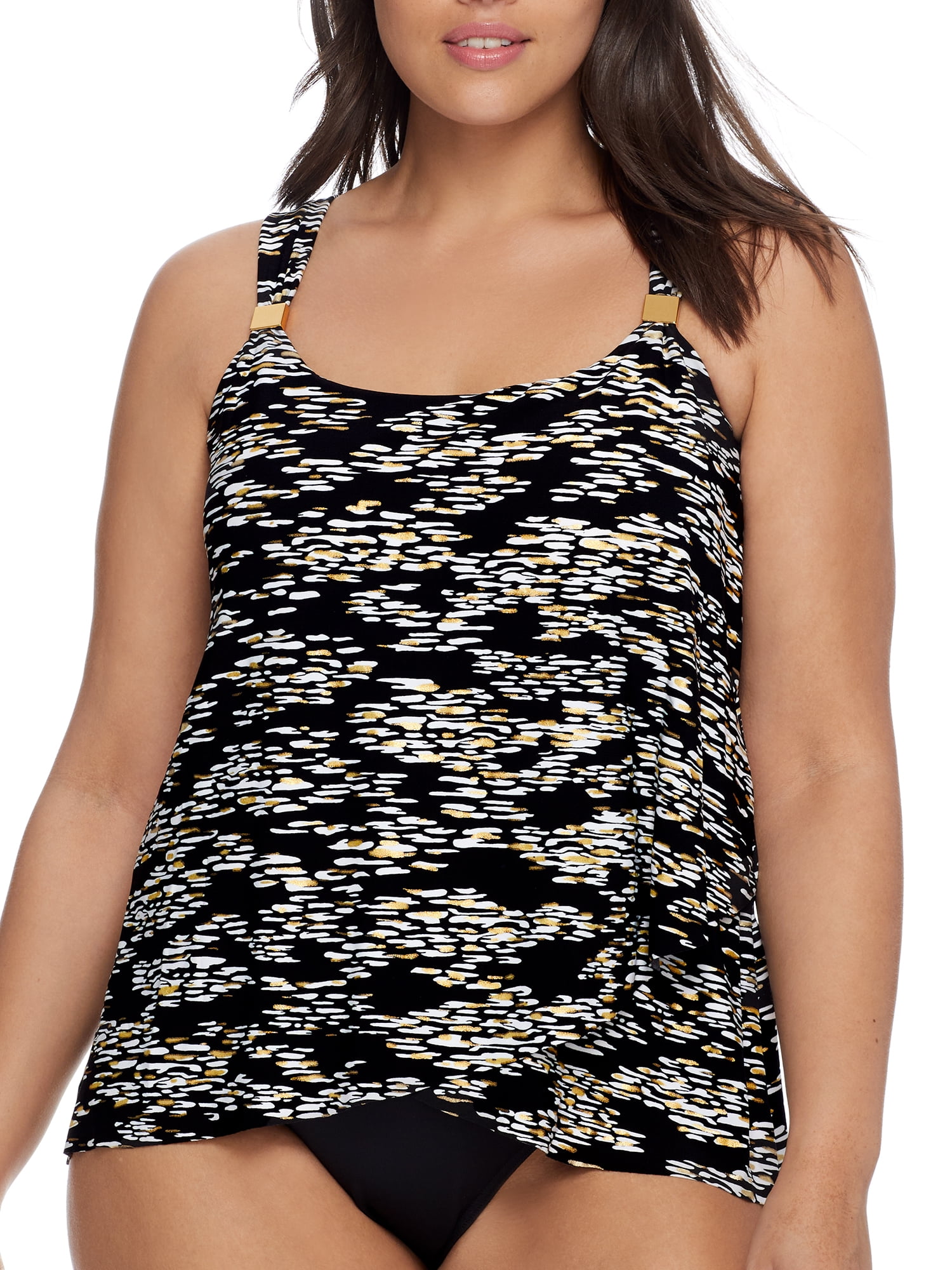 Miraclesuit Women's Swimwear Zari Dazzle Underwire Bra Tankini Top ...