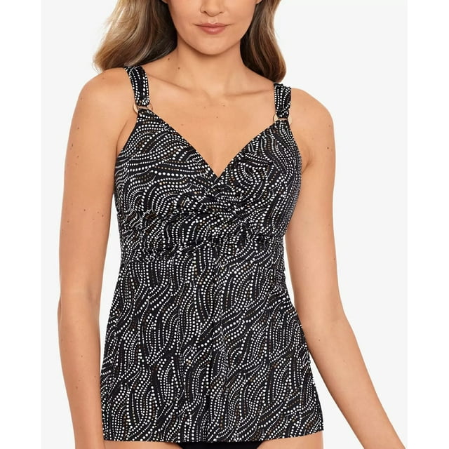 Miraclesuit Womens Bronze Age Plunge Underwire Tankini Top D-DDD Cups ...