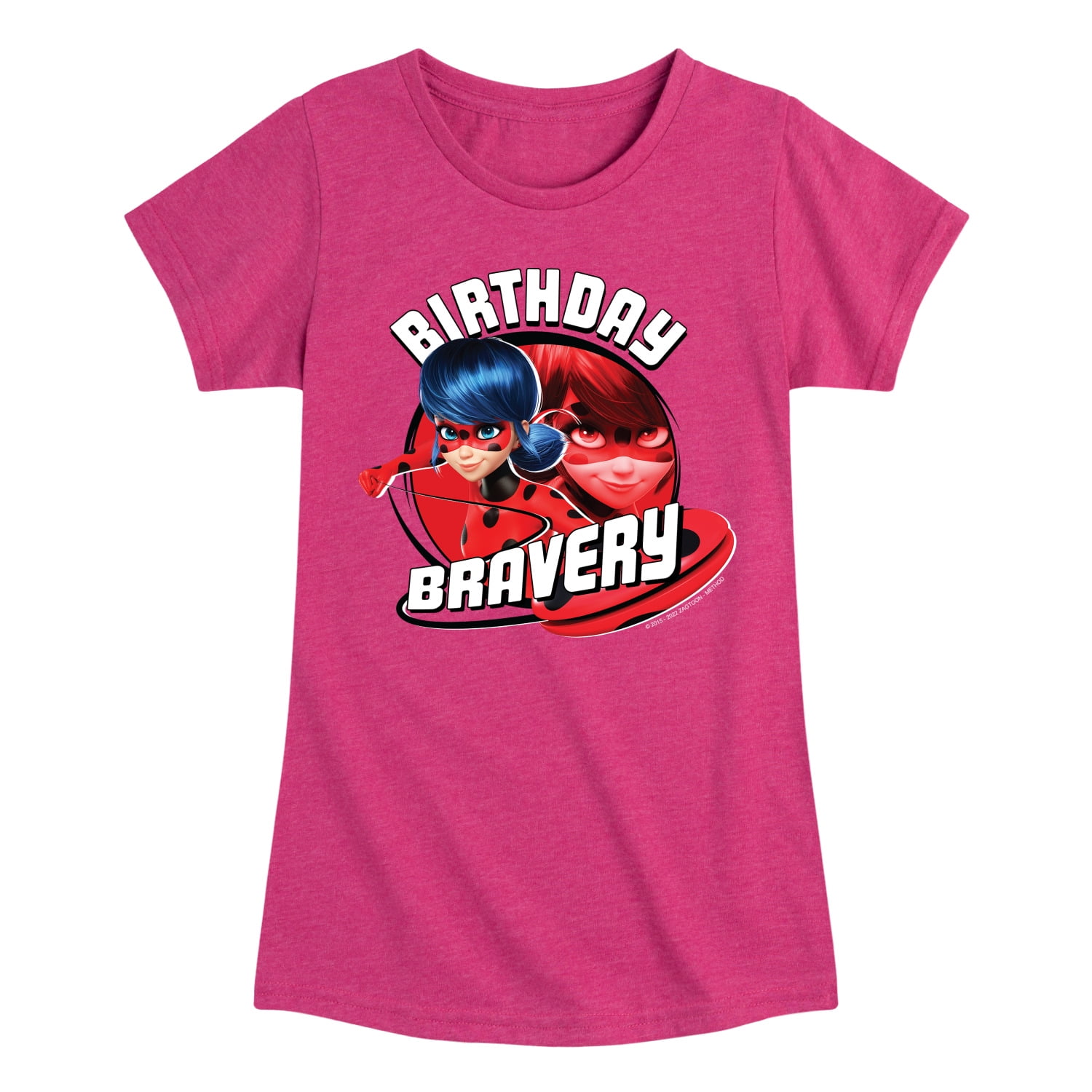 Miraculaous Ladybug - Birthday Bravery - Youth Girls Short Sleeve ...
