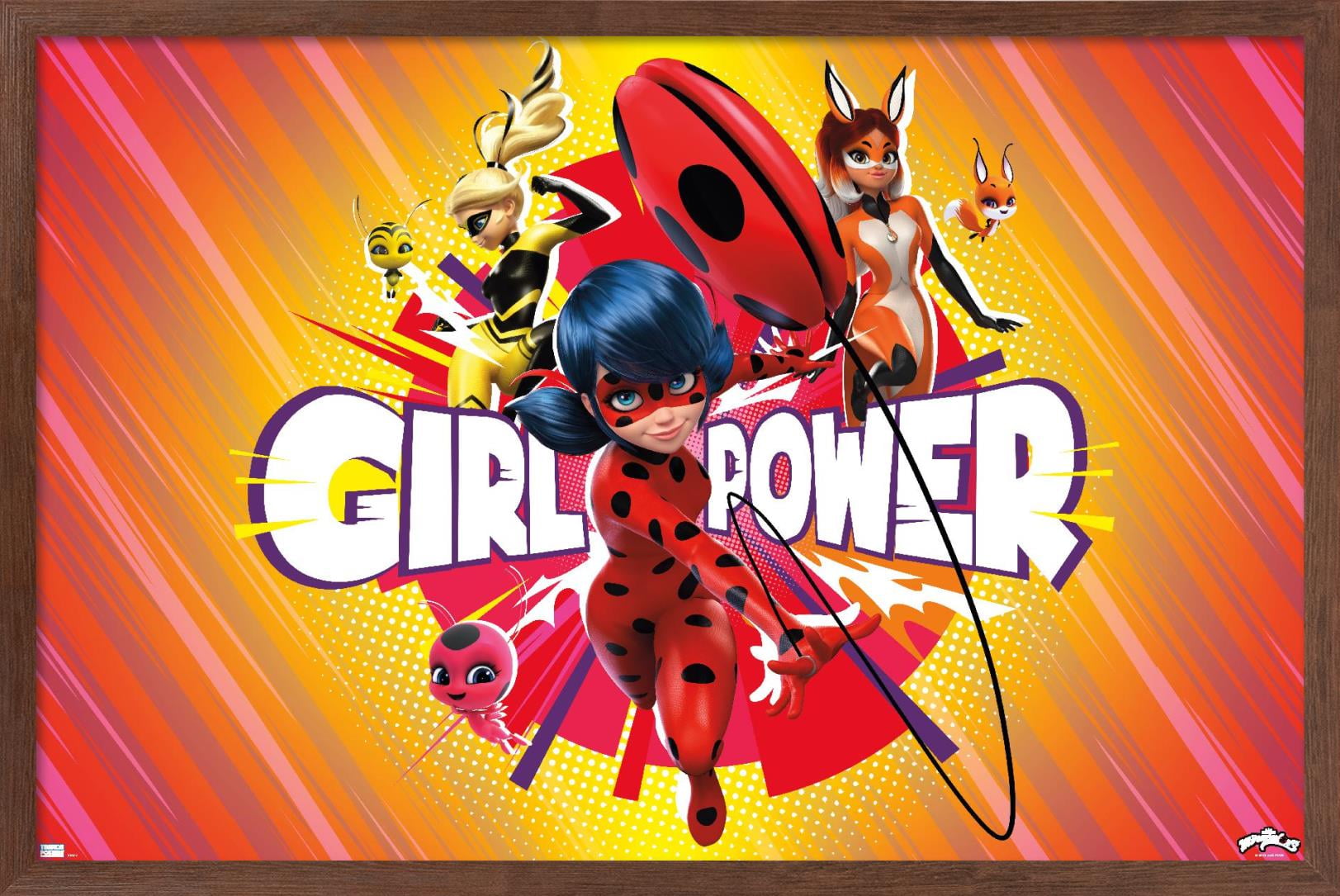 Miraculous - Girl Power Wall Poster, 22.375" x 34", Framed - Walmart.com
