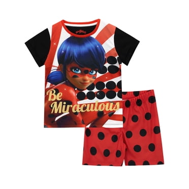 Miraculous Girls Ladybug and Cat Noir Pajamas, Long Sleeve, Sizes 4-12 ...