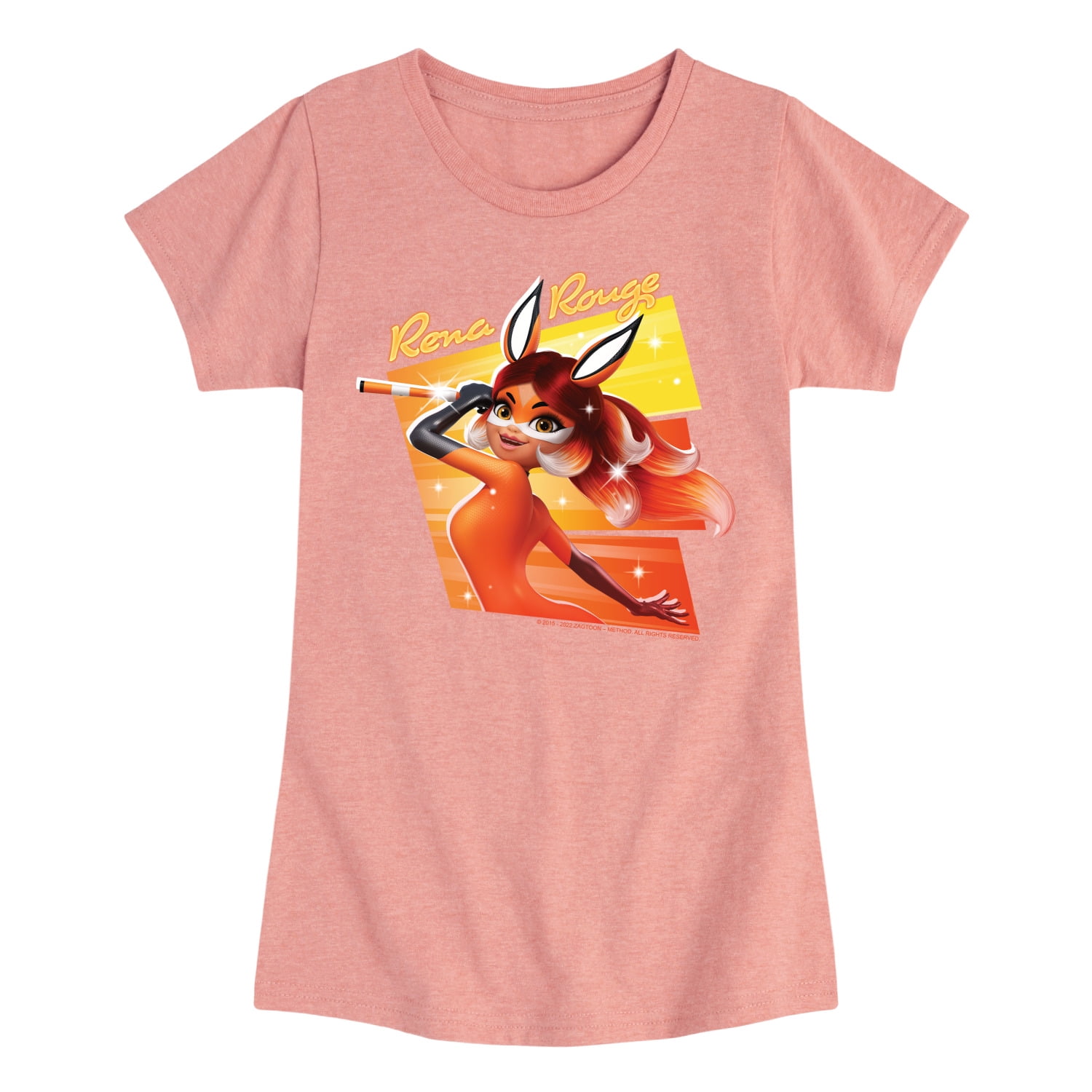 Miraculous Lady Bug and Cat Noir - Rena Rouge - Toddler And Youth Girls Short Sleeve Graphic T ...