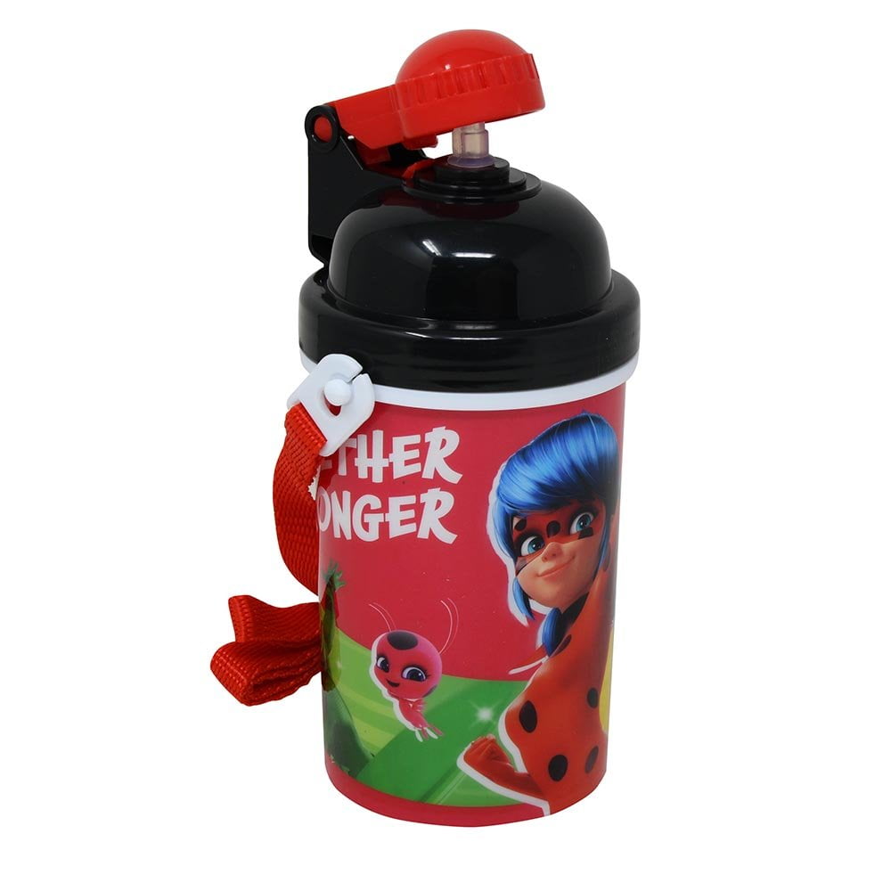 Miraculous Ladybug 12 oz Canteen with popup lid and strap - Walmart.com