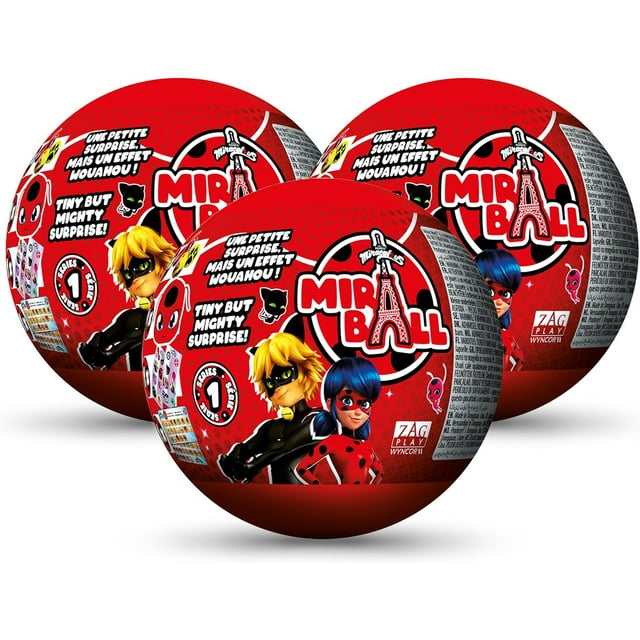 Miraculous Ladybug, 4-1 Surprise Miraball, 3 Pack, Toys for Kids with ...