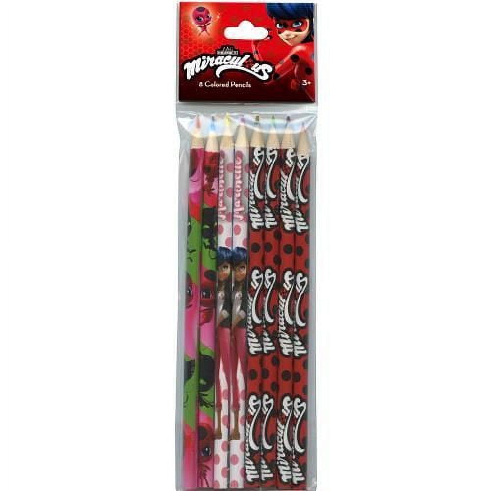 Miraculous Ladybug 8pk Colored Pencils in Poly Bag with Header- 2 PACK ...