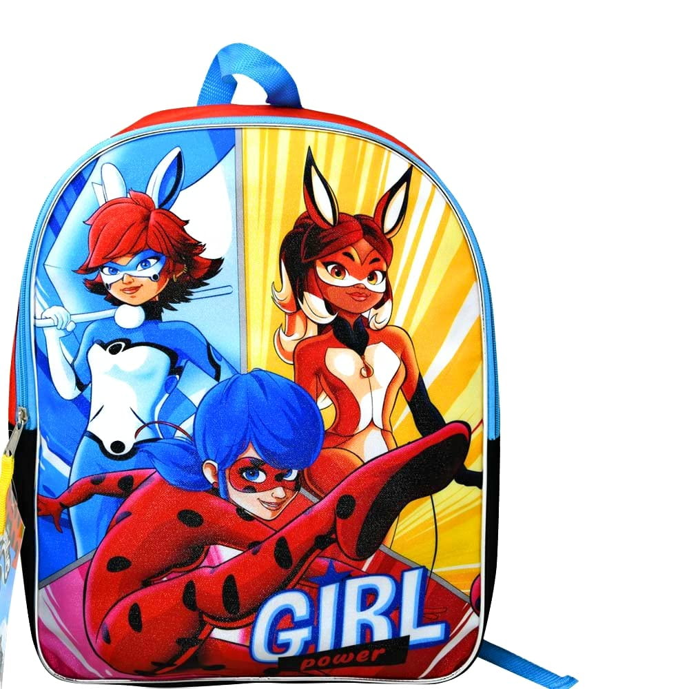 Miraculous Ladybug Backpack - Girls Bag with 1 Big Compartment with ...