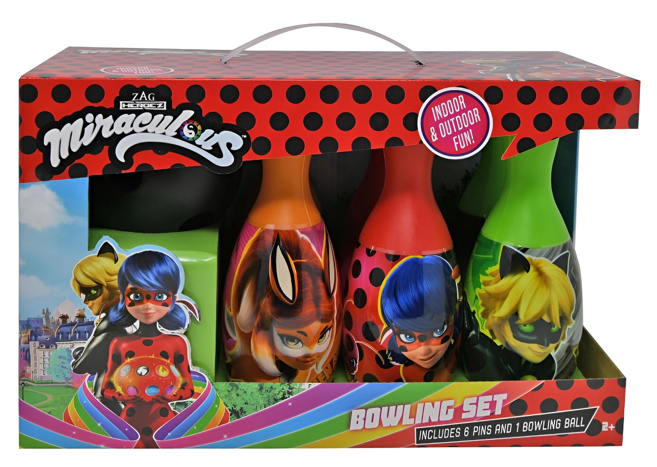 Miraculous Ladybug Kids Bowling Game Set, Indoor & Outdoor Toy for ...