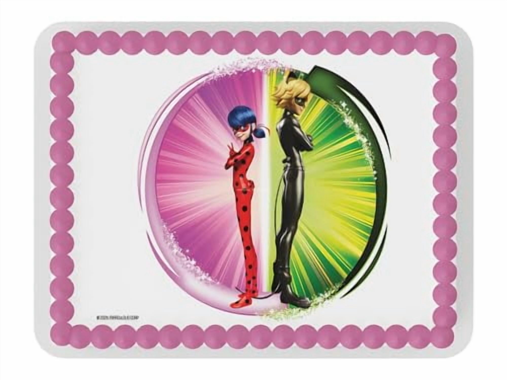 Miraculous Ladybug & Cat Noir Cake Topper – Duo Power Burst Design for ...