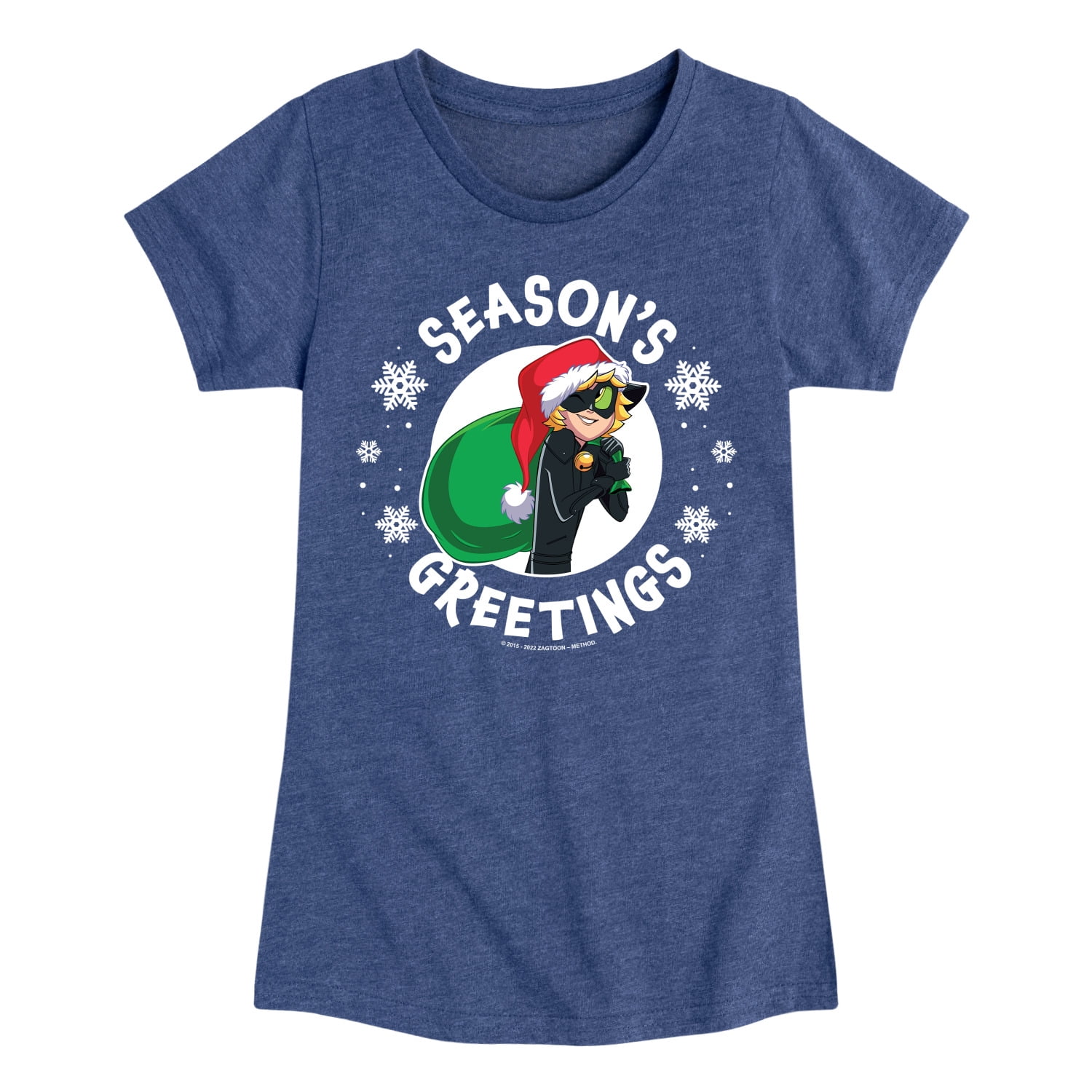 Miraculous Ladybug - Cat Noir Seasons Greetings - Youth Girls Short ...