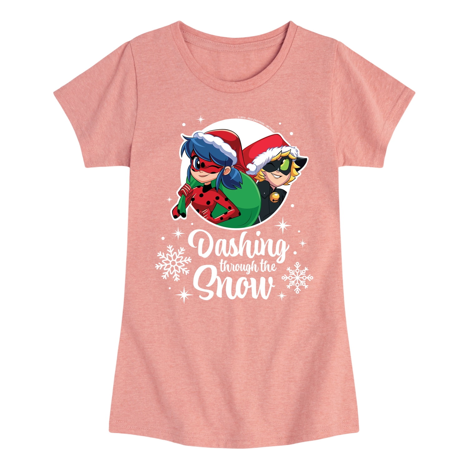 Miraculous Ladybug - Dashing Through The Snow Group - Youth Girls Short ...