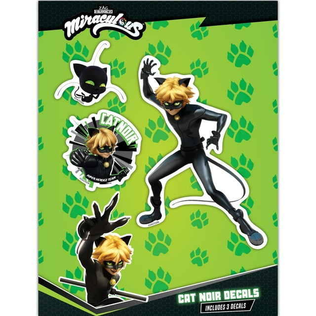 Miraculous Ladybug Decals - Set of 3 Cat Noir, Plagg, Icon Vinyl ...