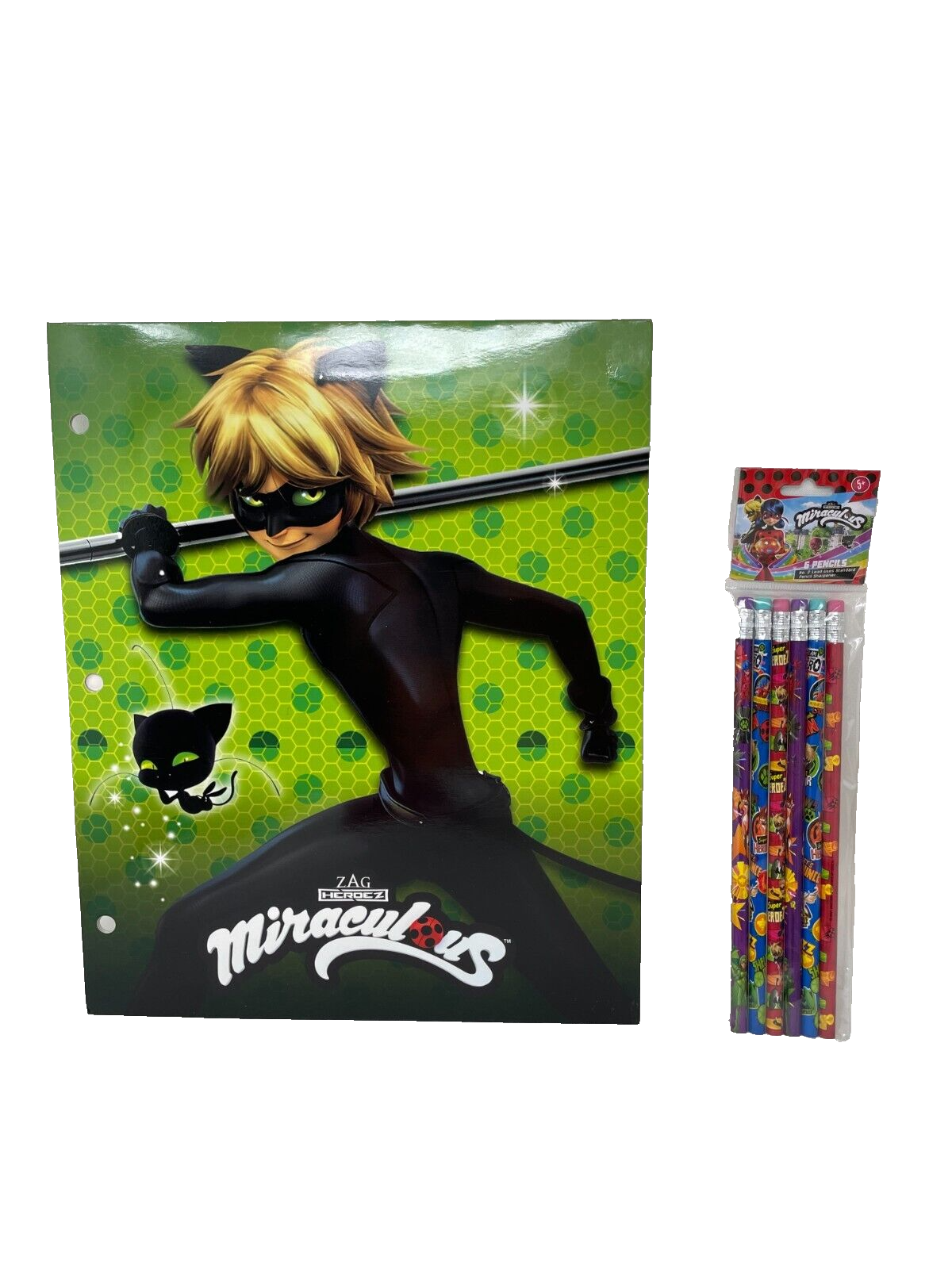 Miraculous Ladybug Folder & 6 pk Pencil - Walmart.com