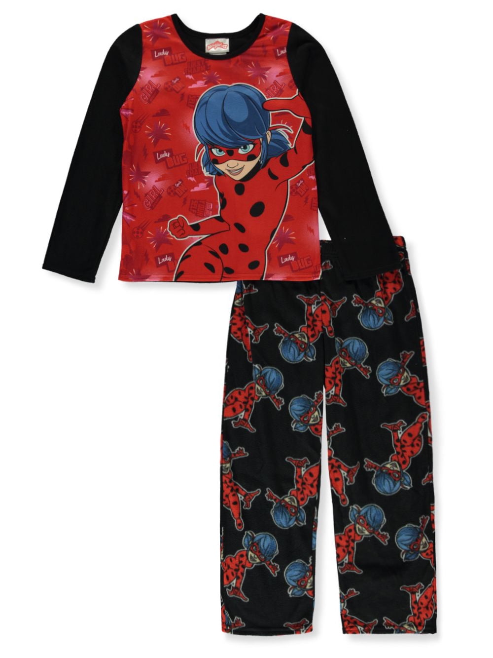 Miraculous Ladybug Girls Be Yourself Girl Power 2 Piece Pajama Set ...