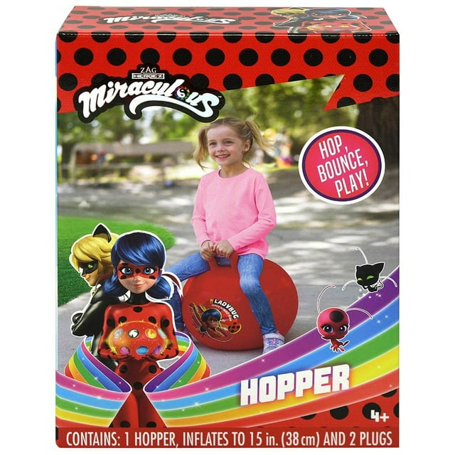 Miraculous Ladybug Kids Bouncing Ball with Handle in Color Box ...