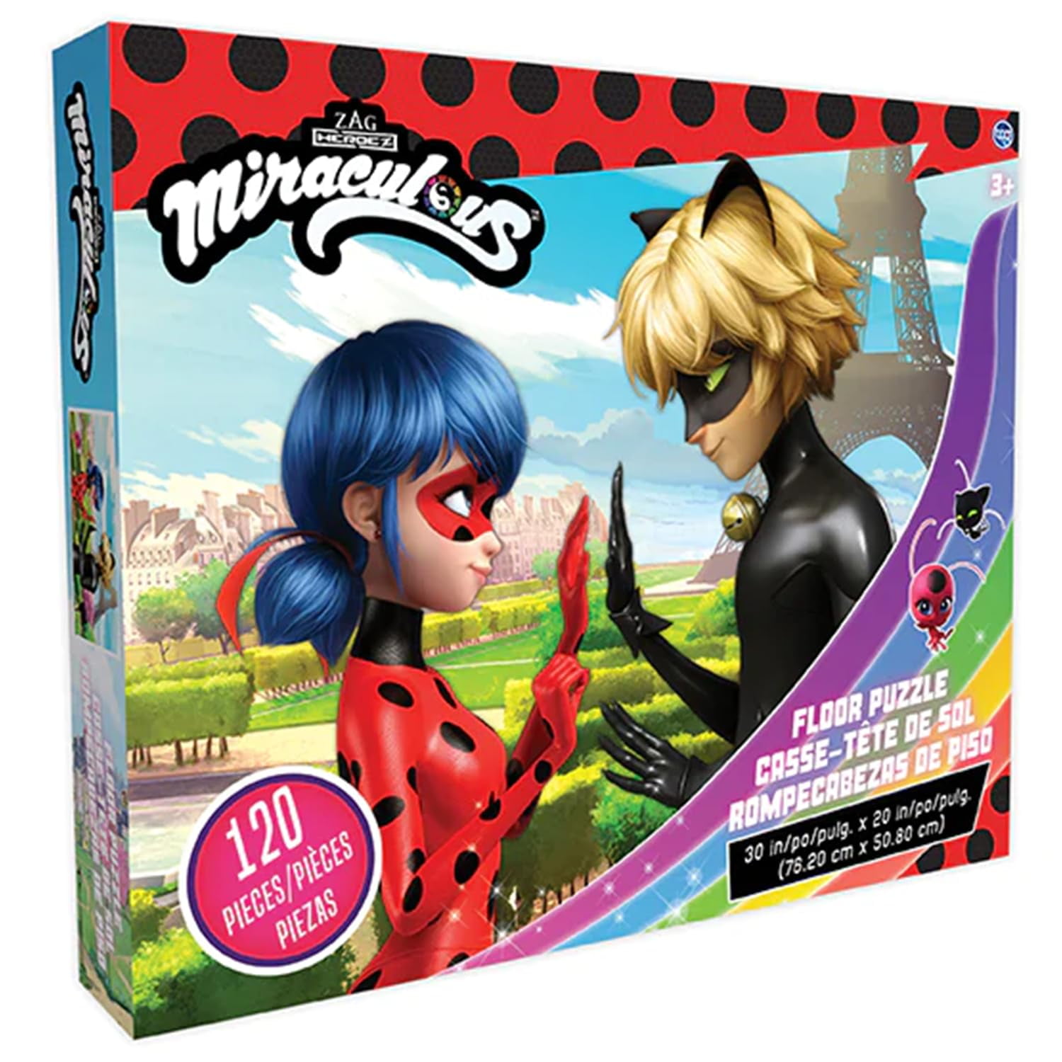 Miraculous Ladybug Kids Floor Puzzle Featuring BSL1 Lady & Cat Noir ...