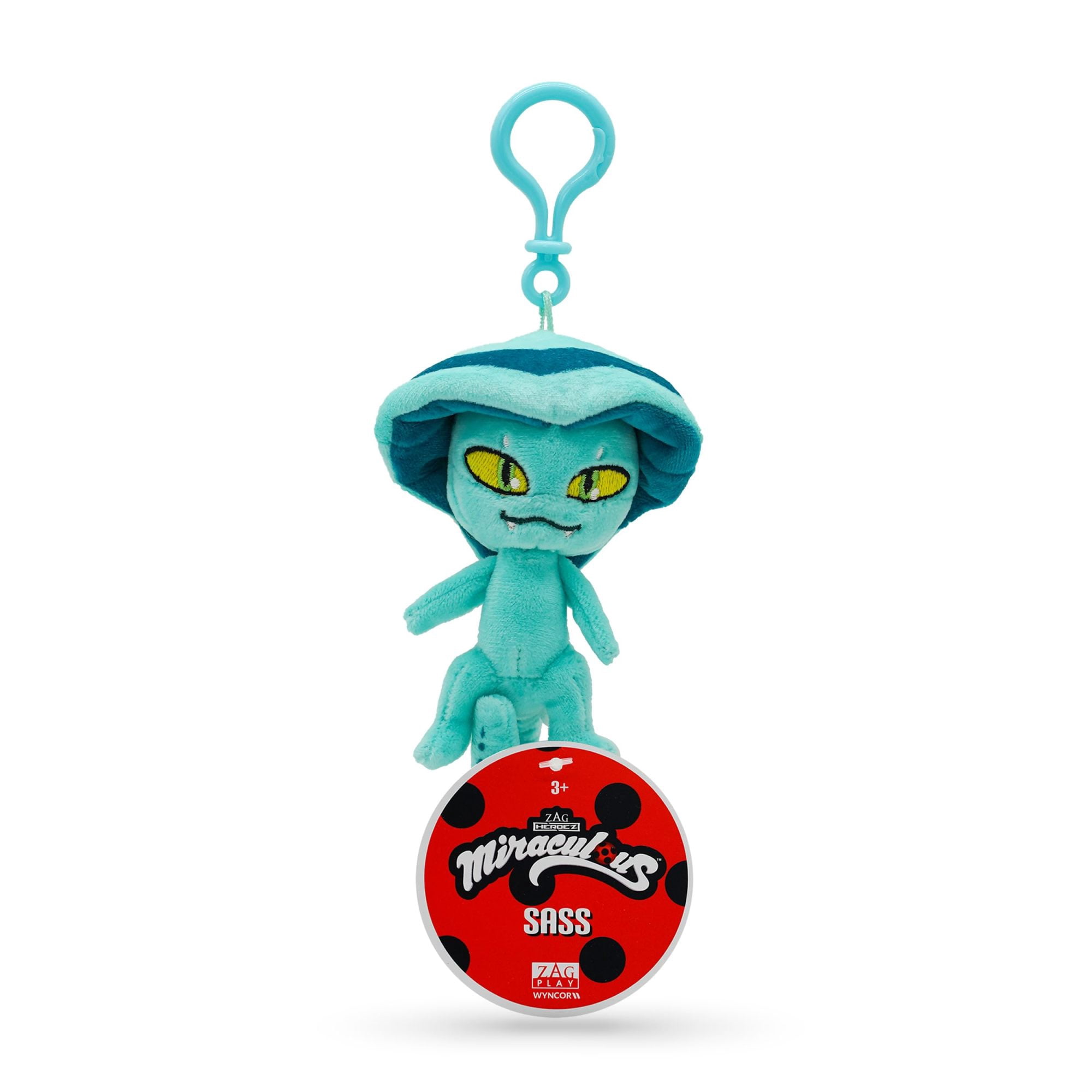 Miraculous Ladybug - Kwami Lifesize Sass, 5-inch Snake Plush Clip-on ...