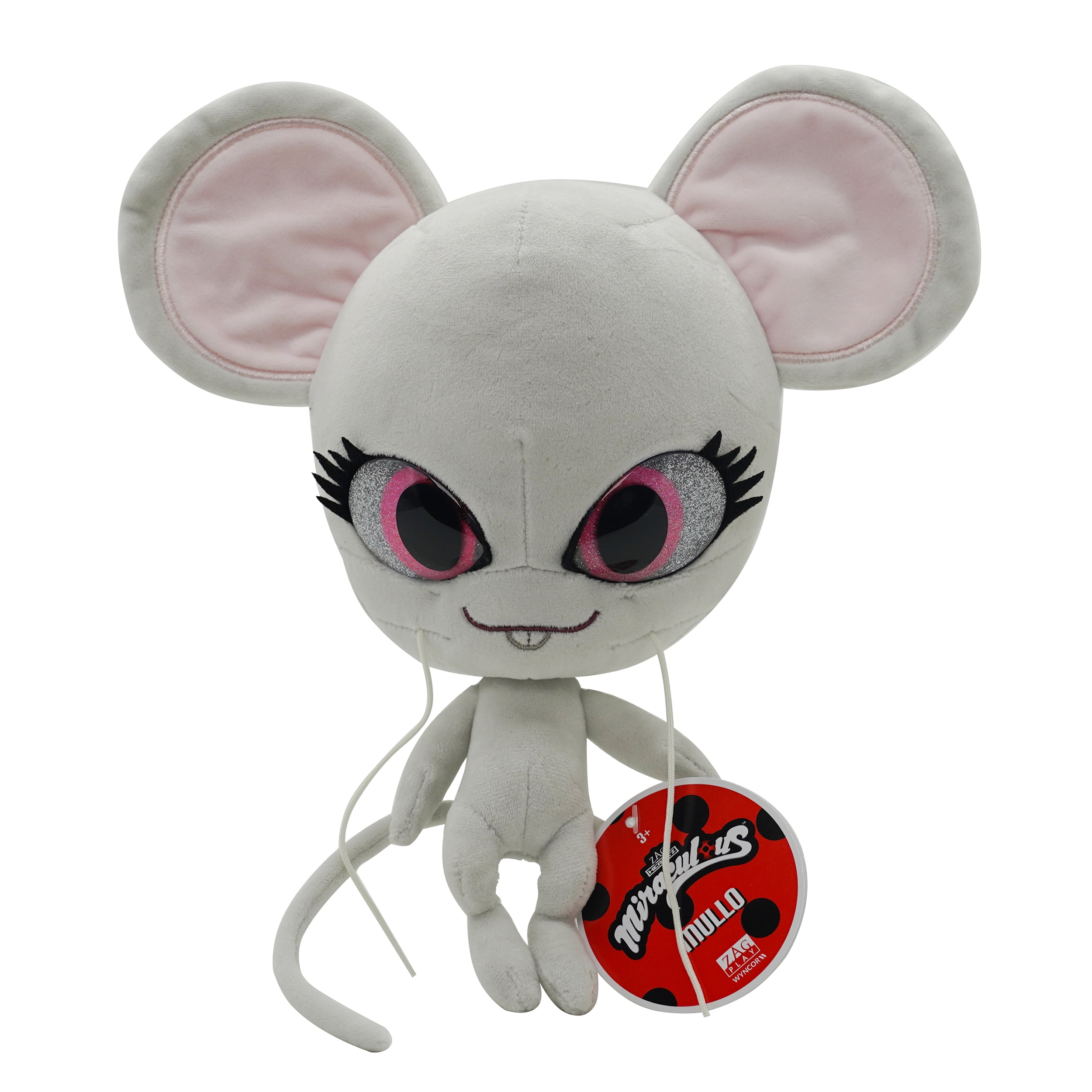 Miraculous Kwami Mon Ami Mullo, 9-inch Mouse Plush Toy for Kids, Super ...
