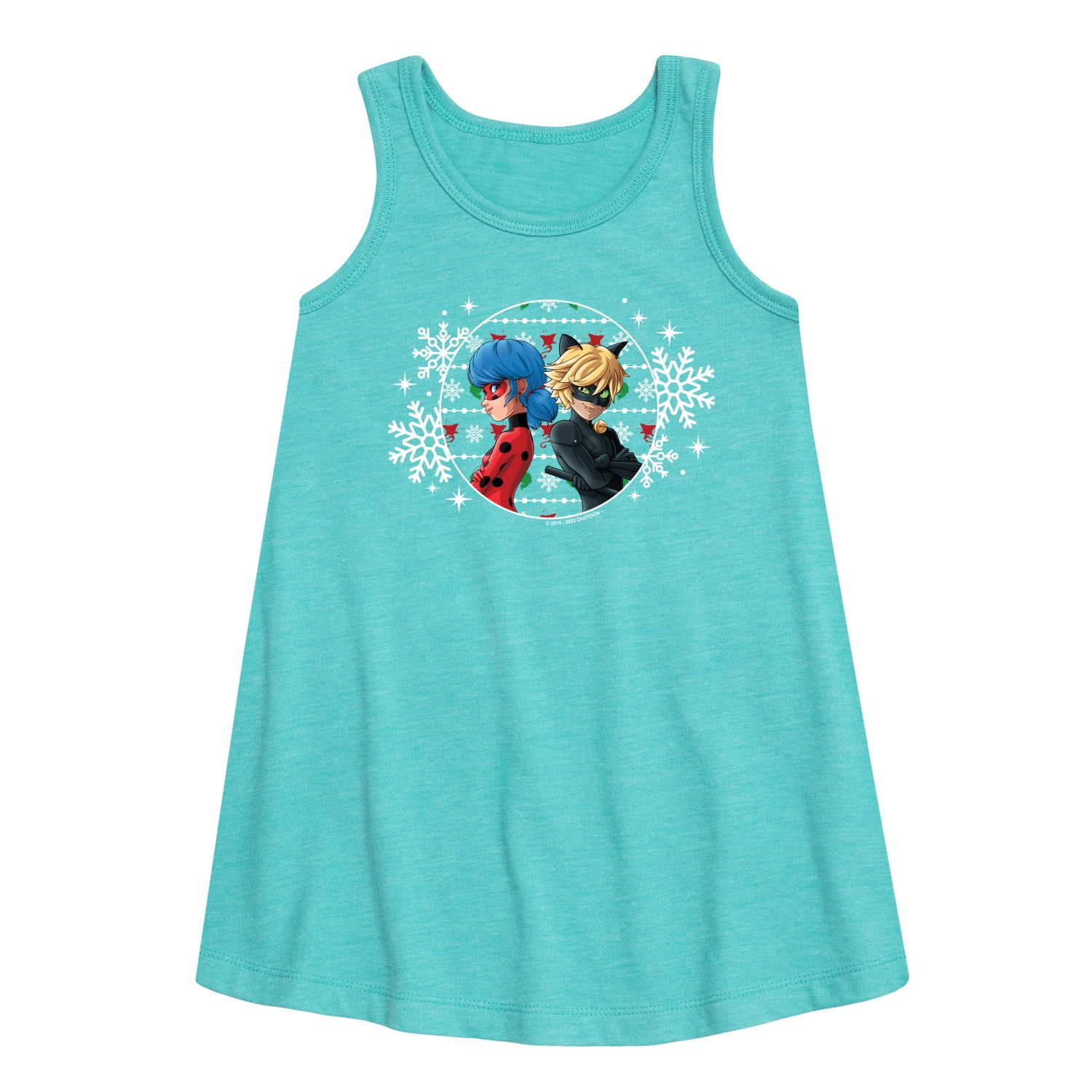 Miraculous Ladybug - Lady Bug Cat Noir Pattern - Youth Girls A-line ...