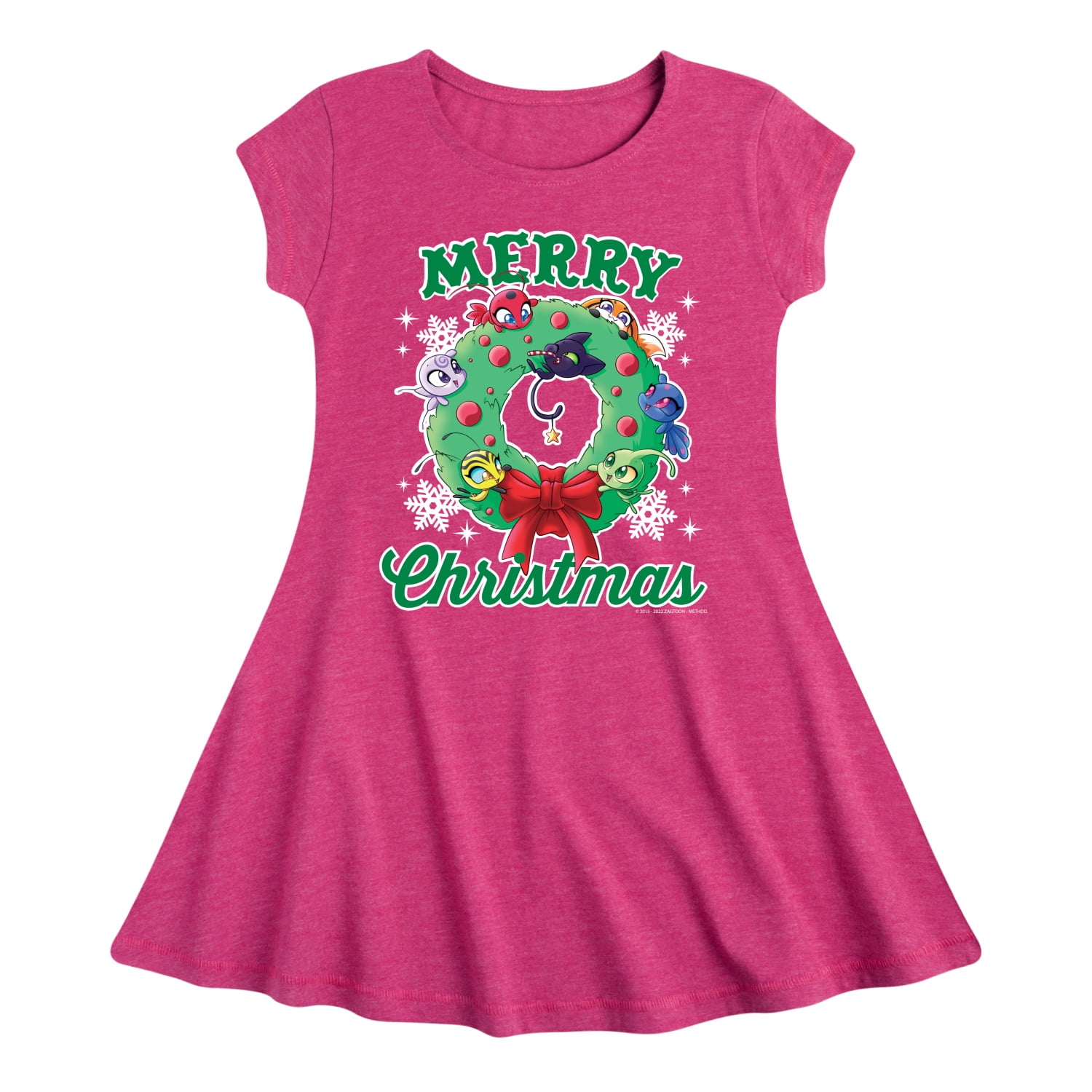Miraculous Ladybug - Ladybug Wreath - Youth Girls Fit & Flare Dress ...