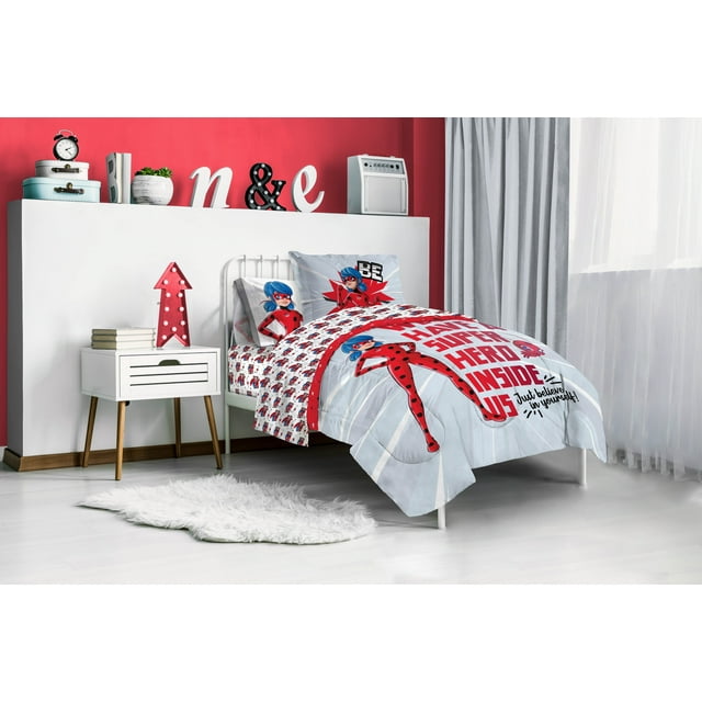 Miraculous Ladybug Licensed Microfiber Basic Weave Reversible Washable ...