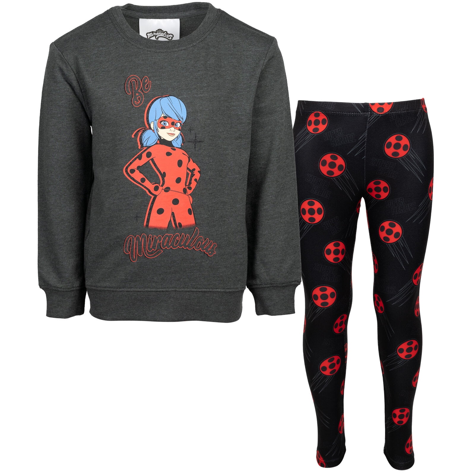 Miraculous Ladybug Little Girls Pullover Hoodie and Leggings Outfit Set ...