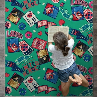 Well Woven Miraculous Ladybug Double Face Miraculous Red 3'11" Round ...